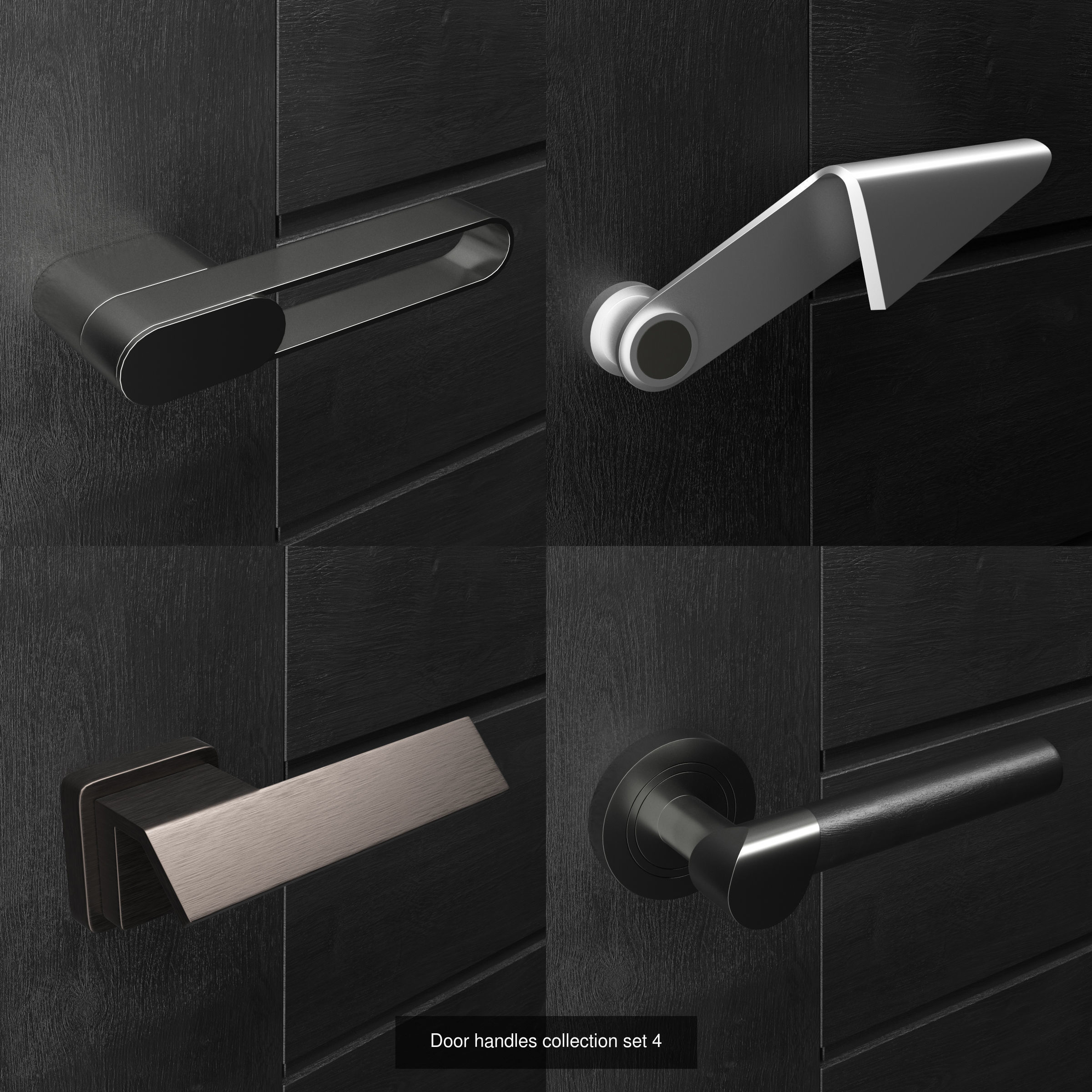 Door handles collection set 3 and set 4 | CGTrader