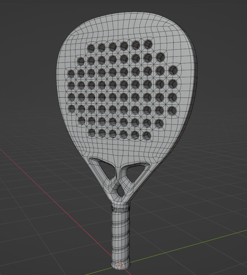 Carbon fiber padel racket 3D model | CGTrader