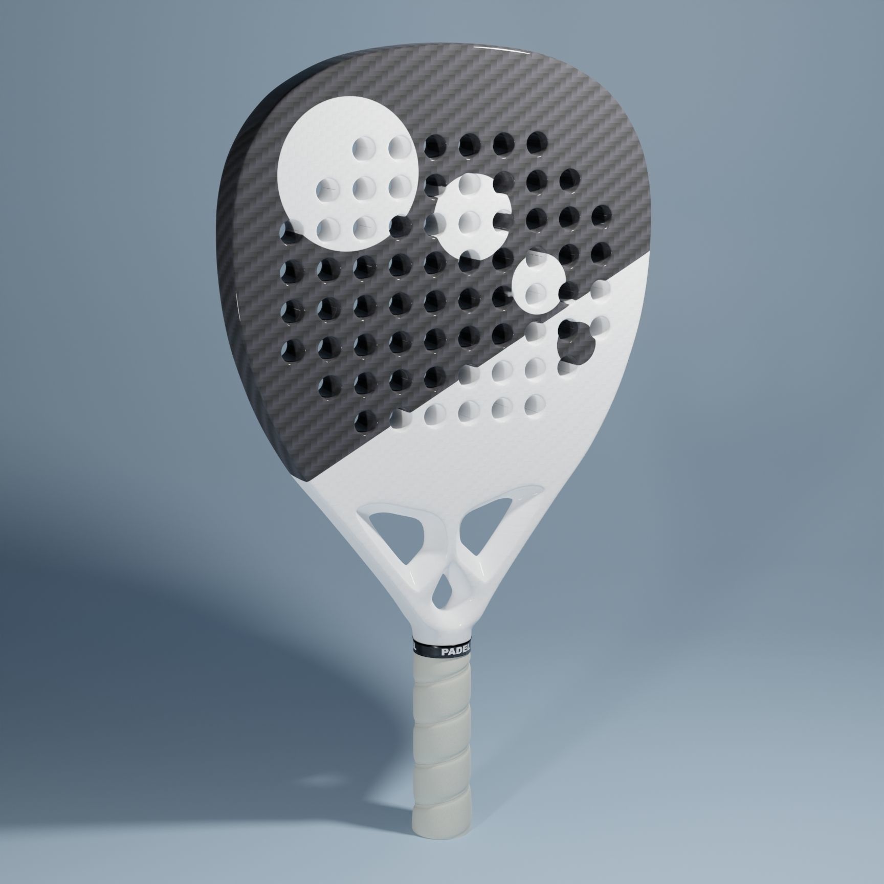 Carbon fiber padel racket 3D model | CGTrader