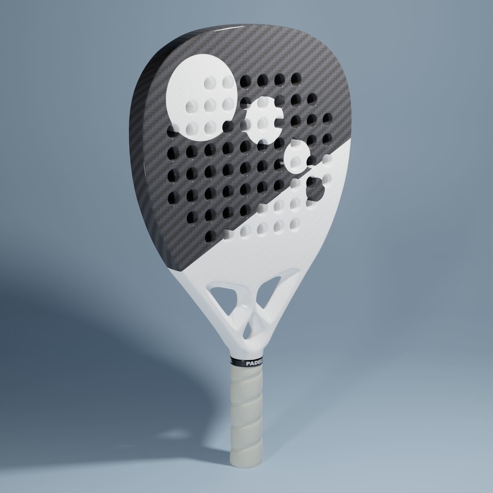 Carbon fiber padel racket 3D model | CGTrader