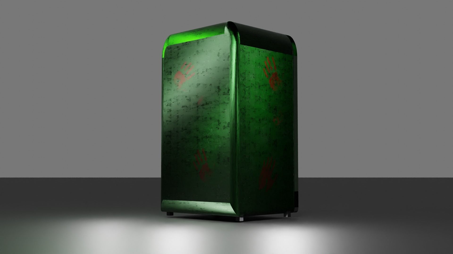 Scary Fridge free 3D model | CGTrader