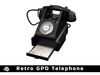Black Telephone GPO 312L with drawer 3D model | CGTrader