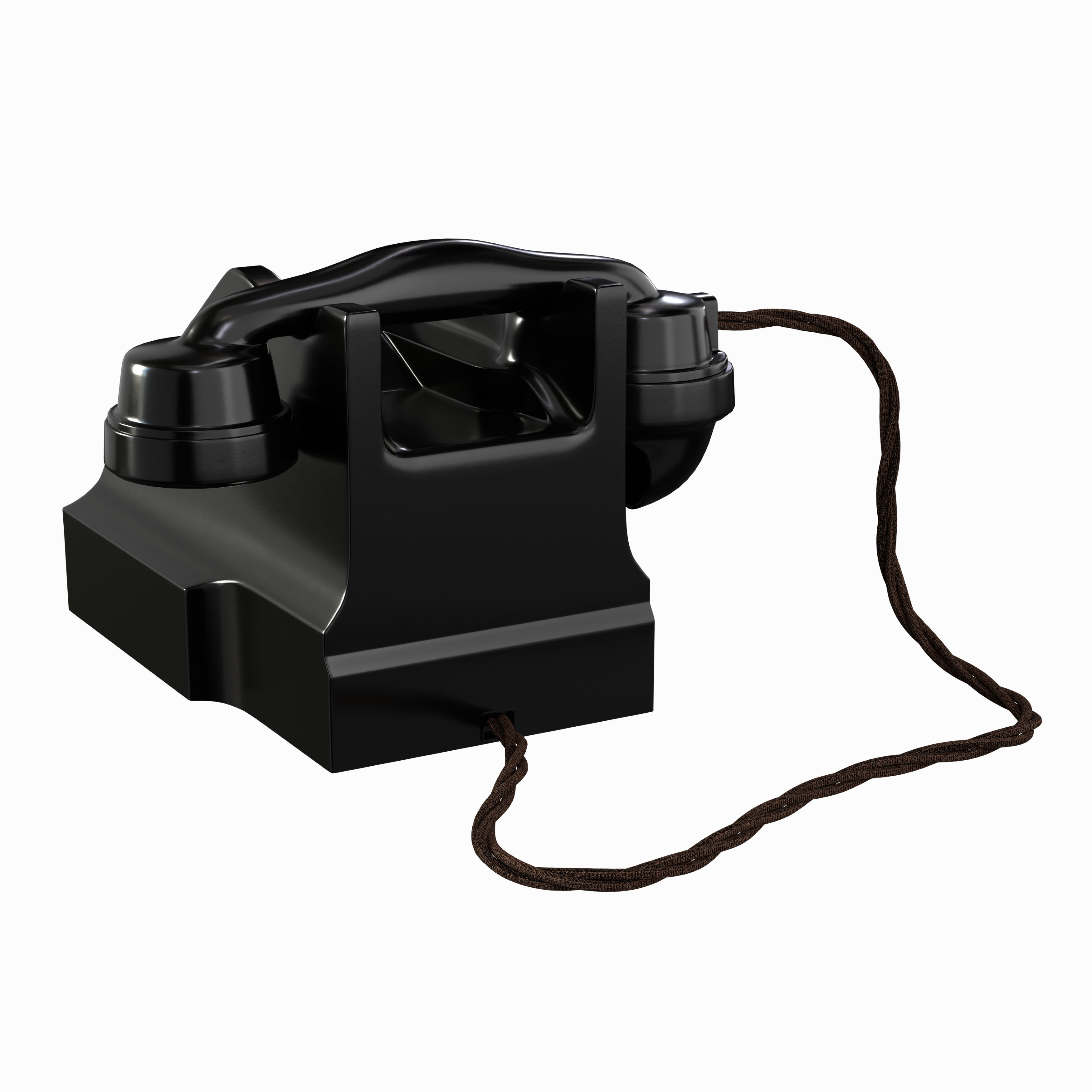 Black Telephone GPO 312L with drawer 3D model | CGTrader