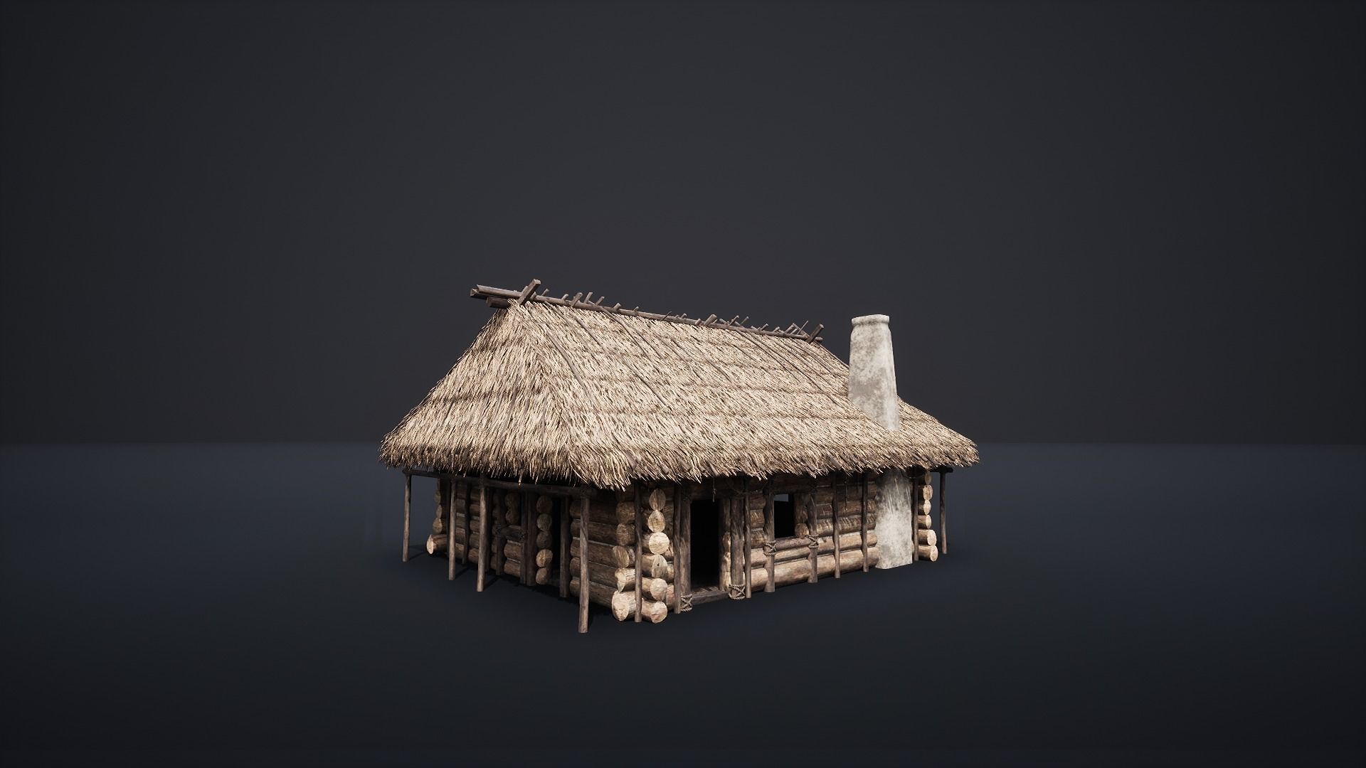 3D model MEDIEVAL SLAVIC HOUSE COTTAGE CABIN HUT GENERIC VILLAGE FARM ...