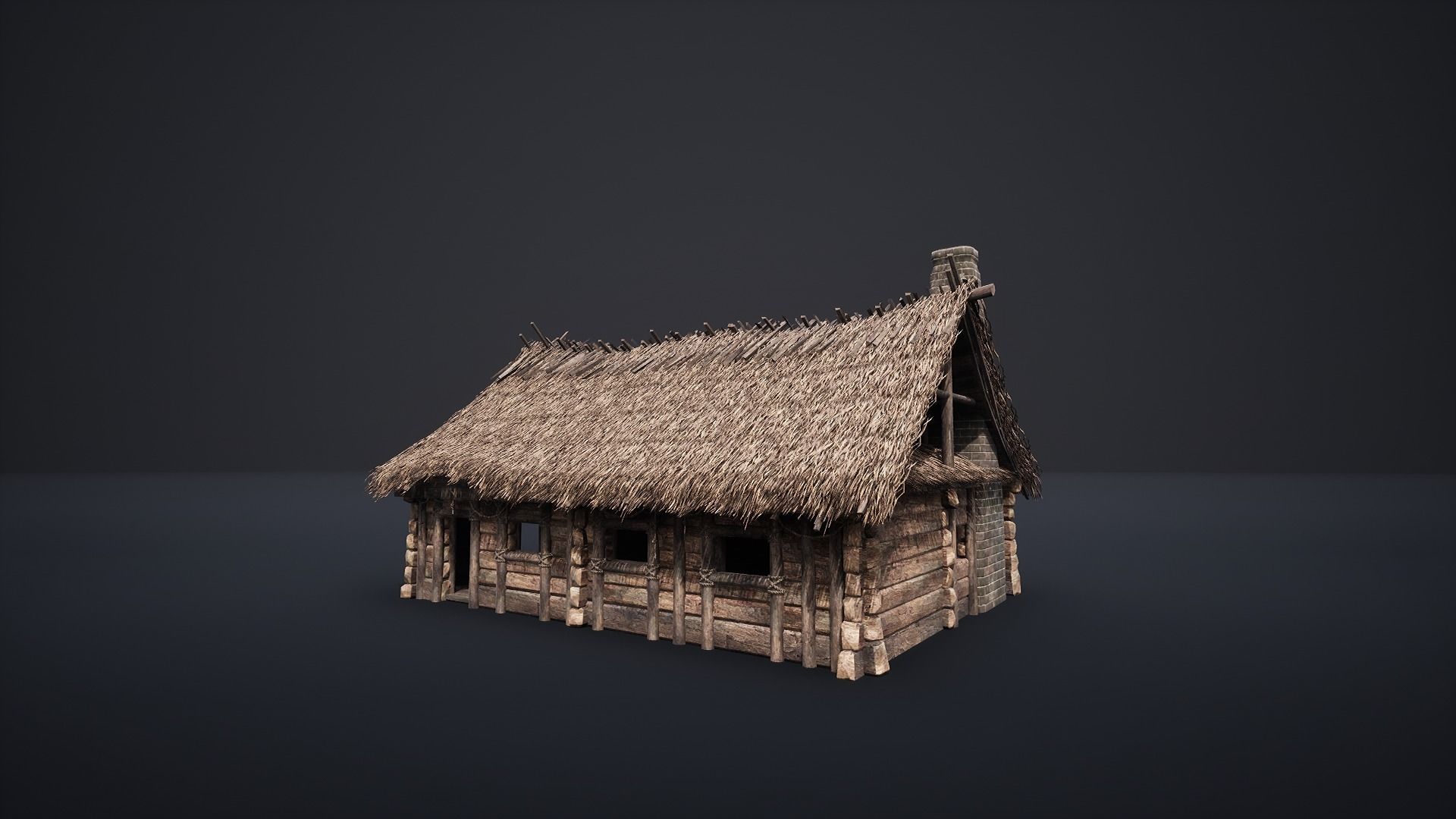 3D model MEDIEVAL SLAVIC HOUSE COTTAGE CABIN HUT VILLAGE FARM NEXTGEN ...