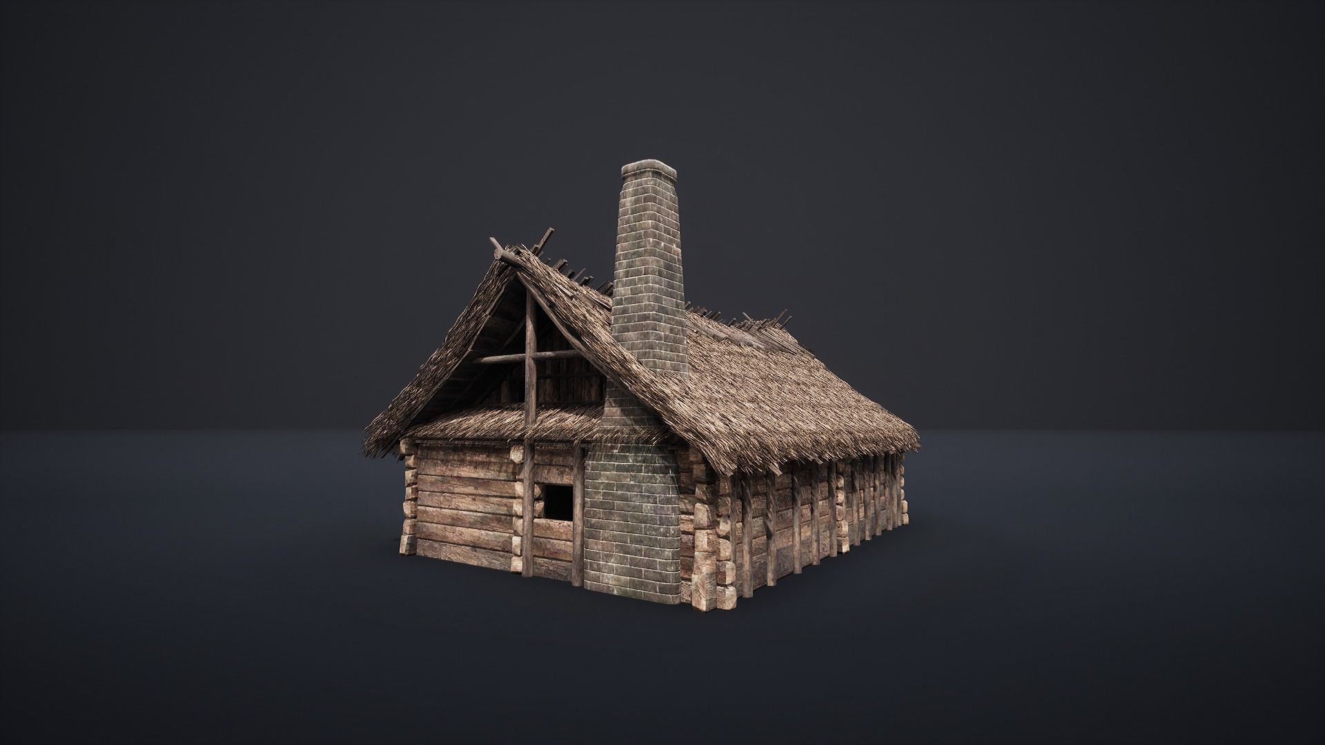 3D model MEDIEVAL SLAVIC HOUSE COTTAGE CABIN HUT VILLAGE FARM NEXTGEN ...