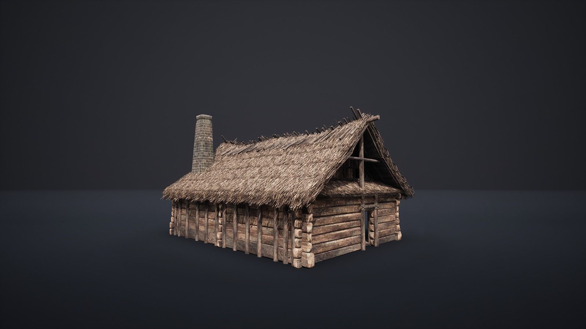 3D model MEDIEVAL SLAVIC HOUSE COTTAGE CABIN HUT VILLAGE FARM NEXTGEN ...