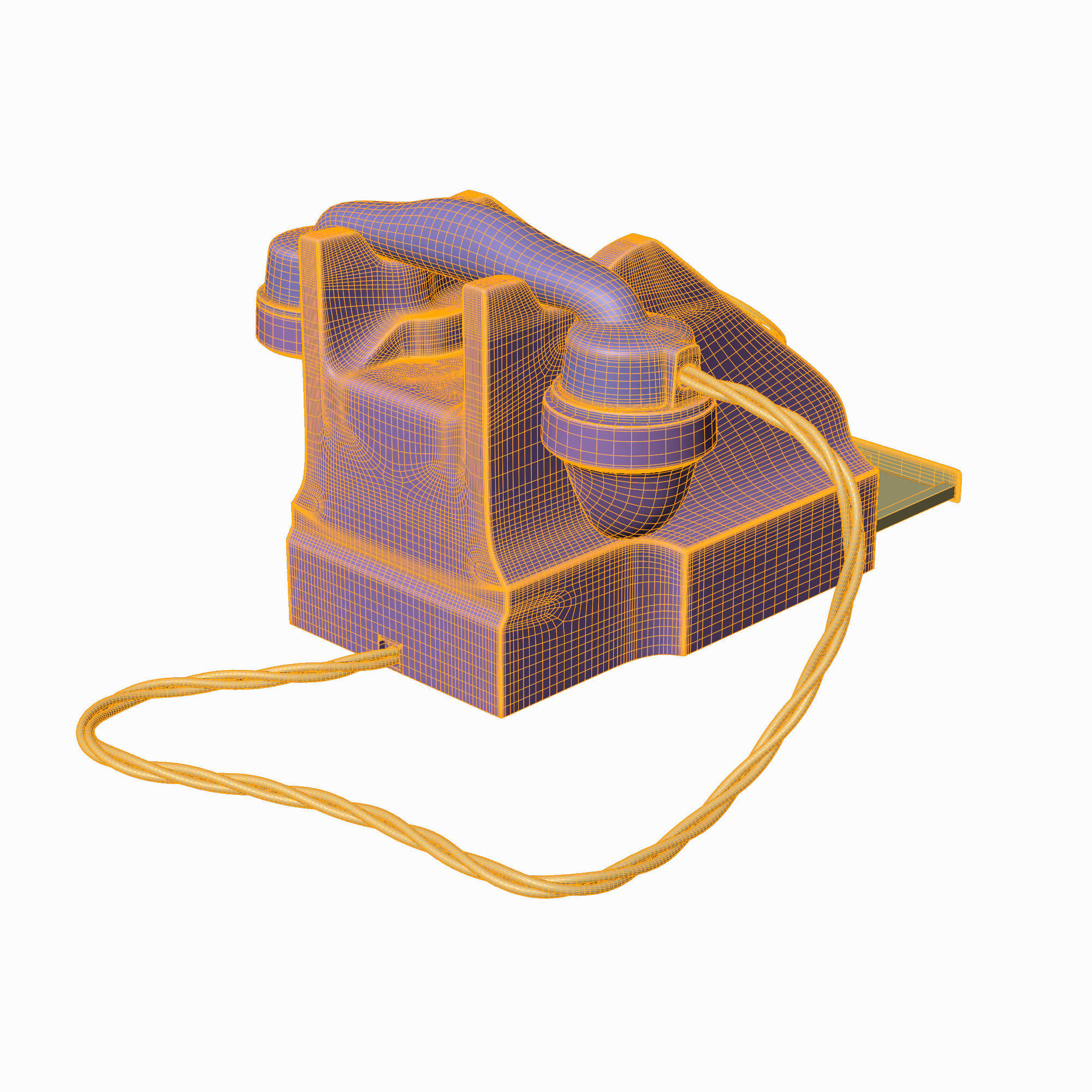 Red Telephone GPO 312L with drawer 3D model | CGTrader