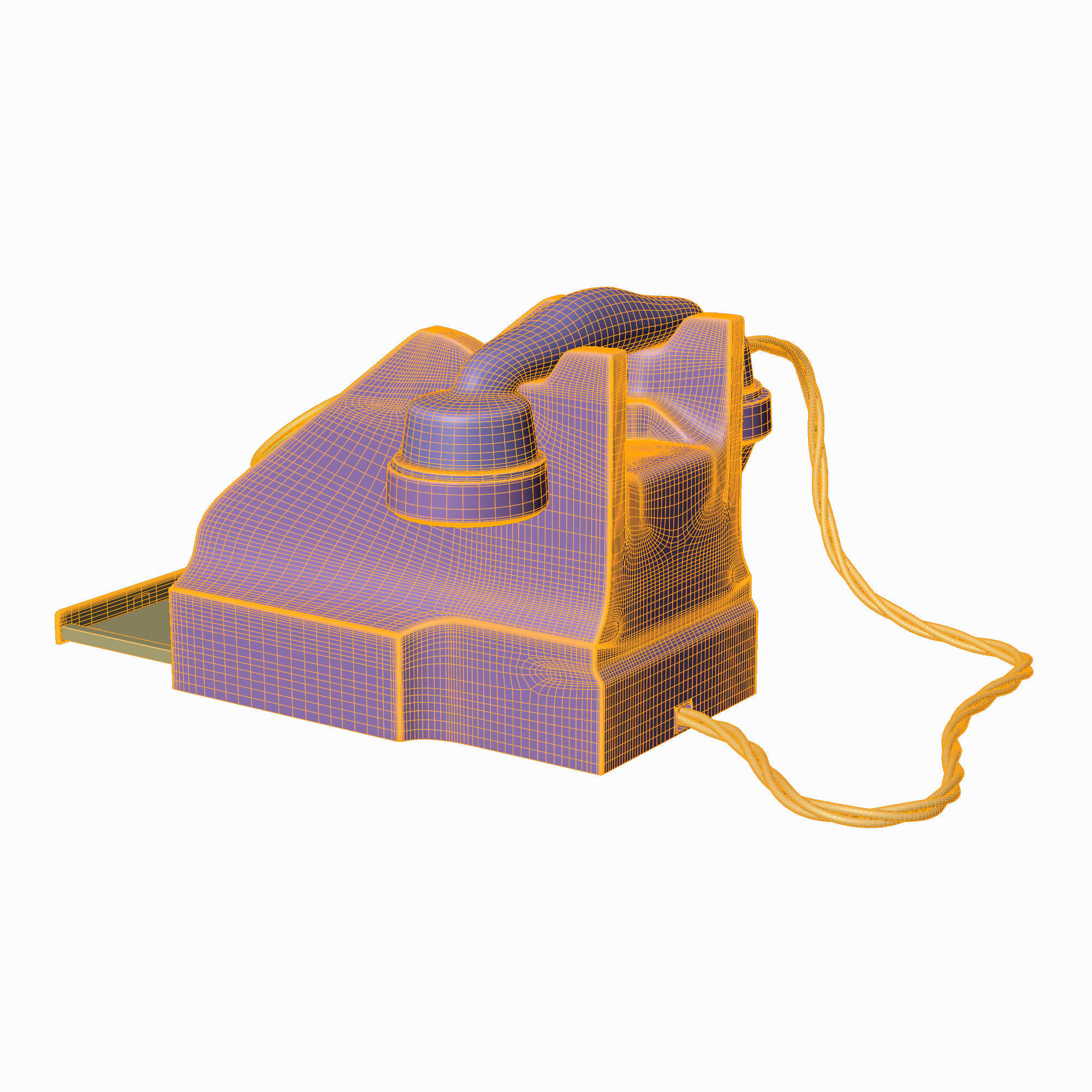 Red Telephone GPO 312L with drawer 3D model | CGTrader