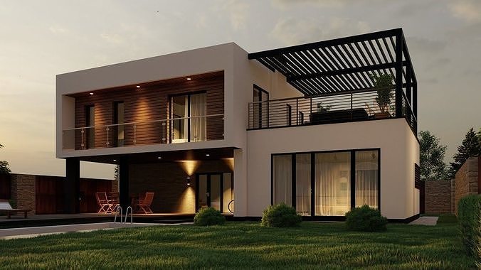 modern Residential house 3D model | CGTrader