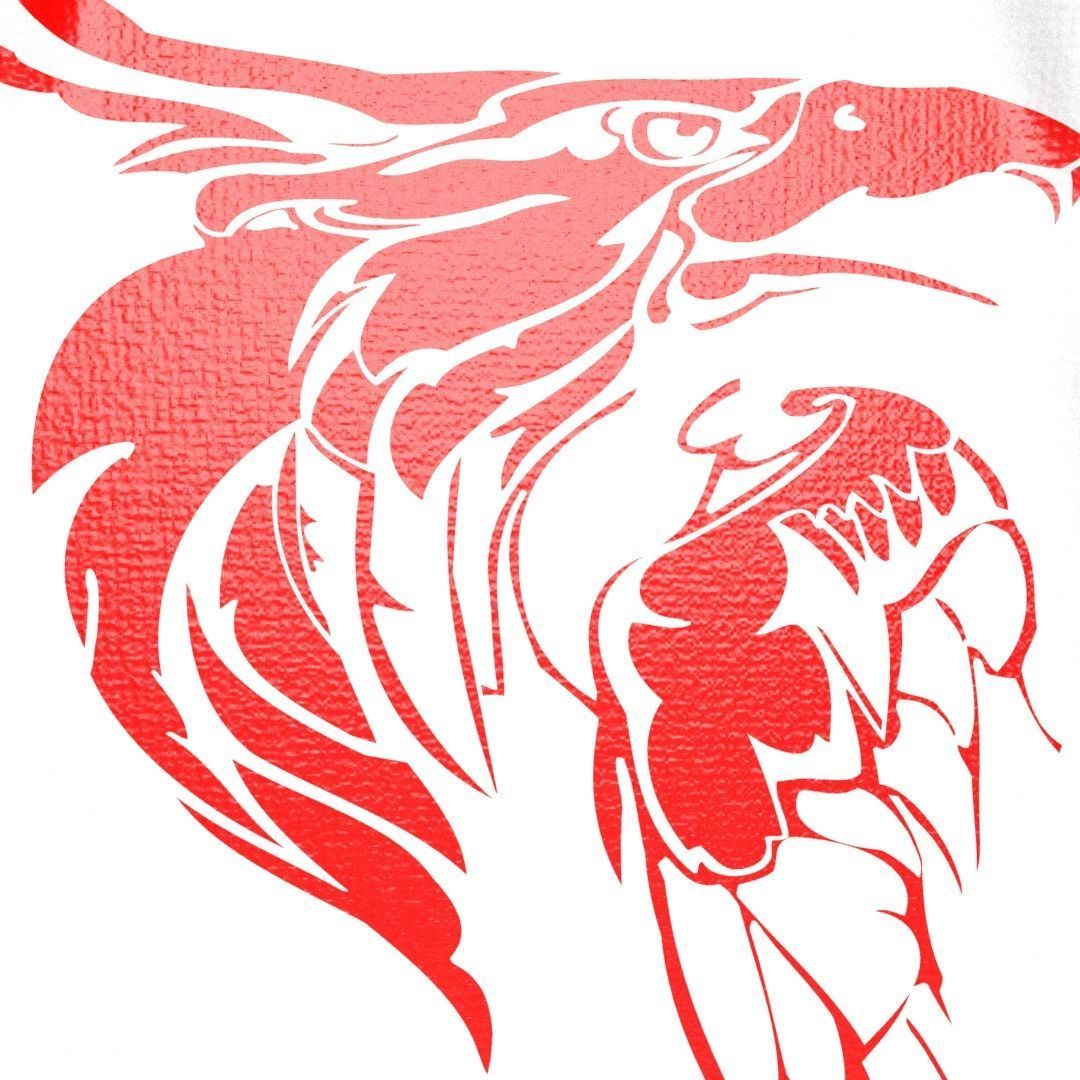 White T Shirt With A Red Bald Eagle 3D model | CGTrader