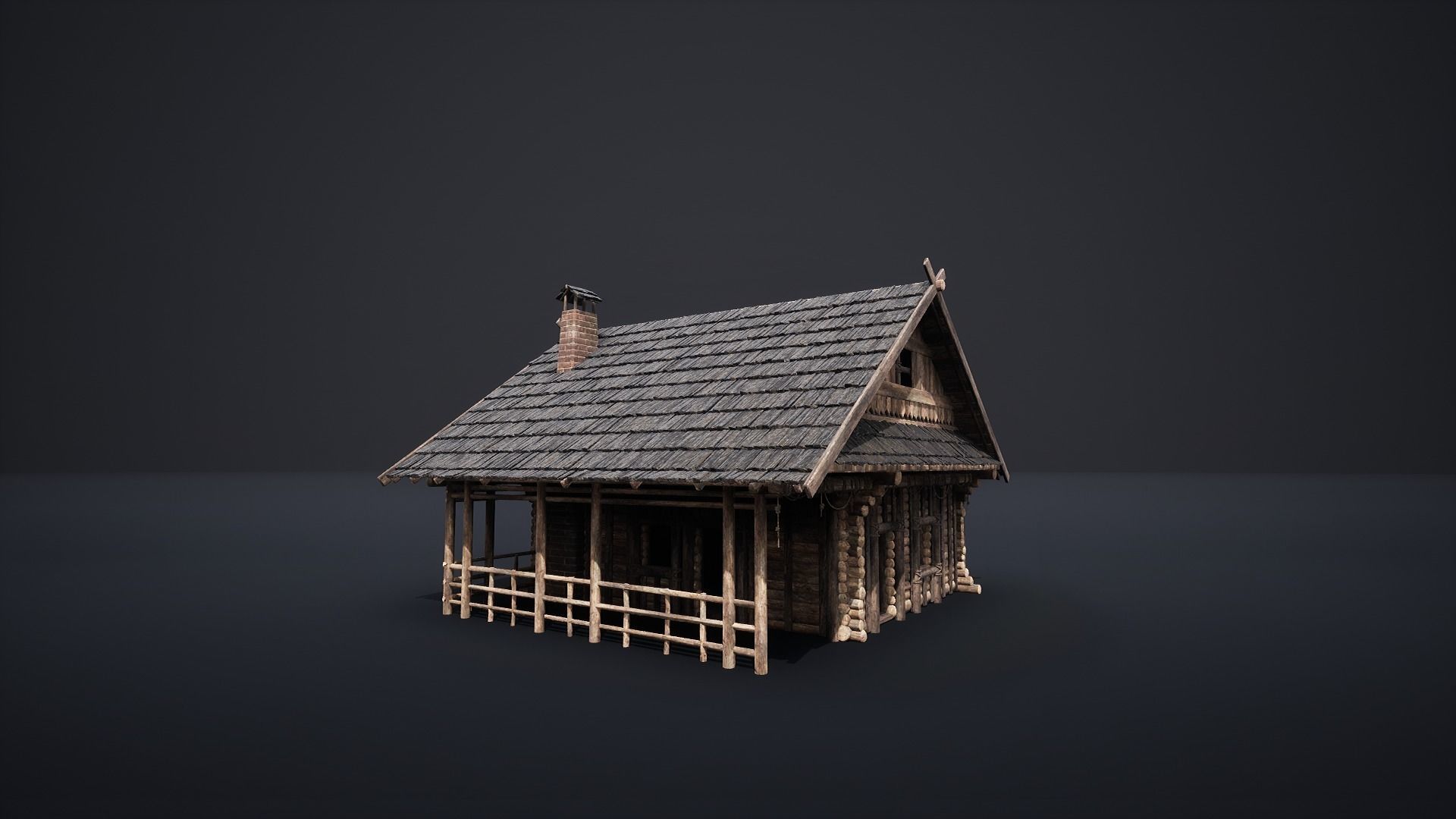 3D model MEDIEVAL SLAVIC HOUSE COTTAGE CABIN HUT VILLAGE HUNTER AAA VR ...