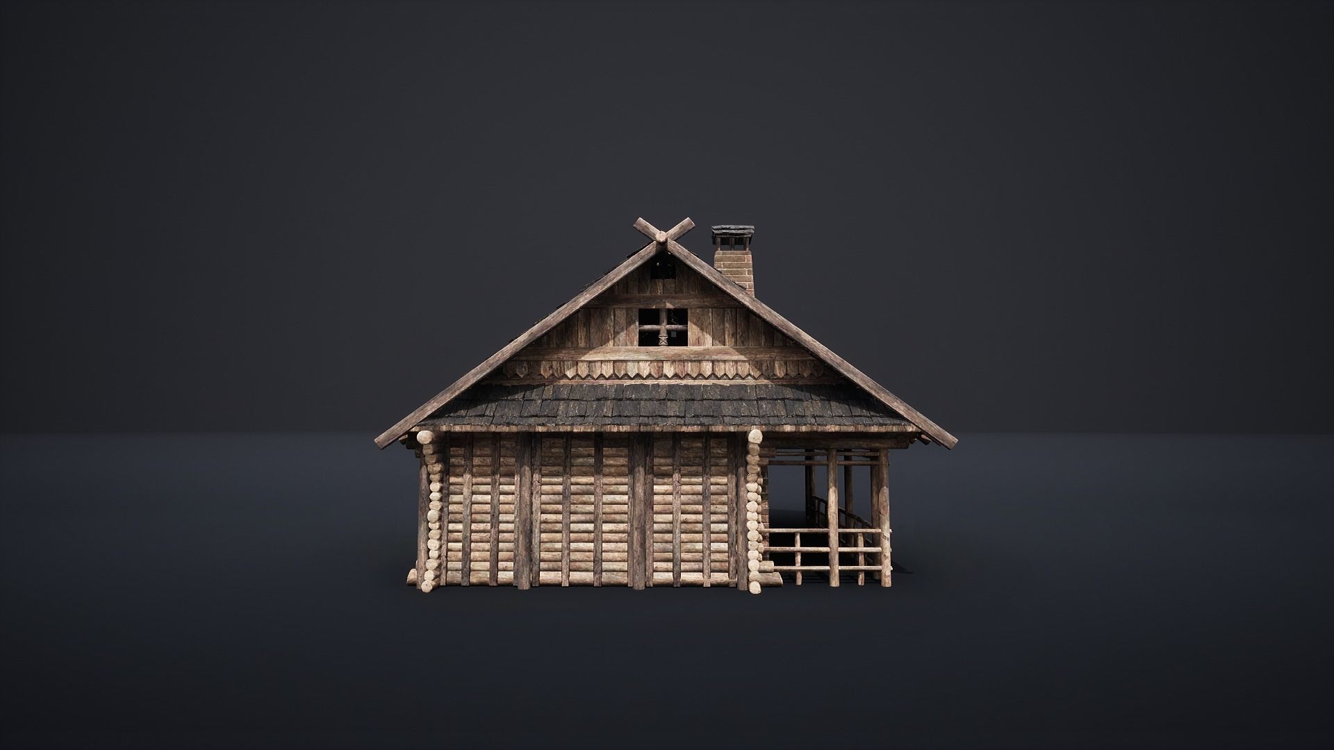 3D model MEDIEVAL SLAVIC HOUSE COTTAGE CABIN HUT VILLAGE HUNTER AAA VR ...