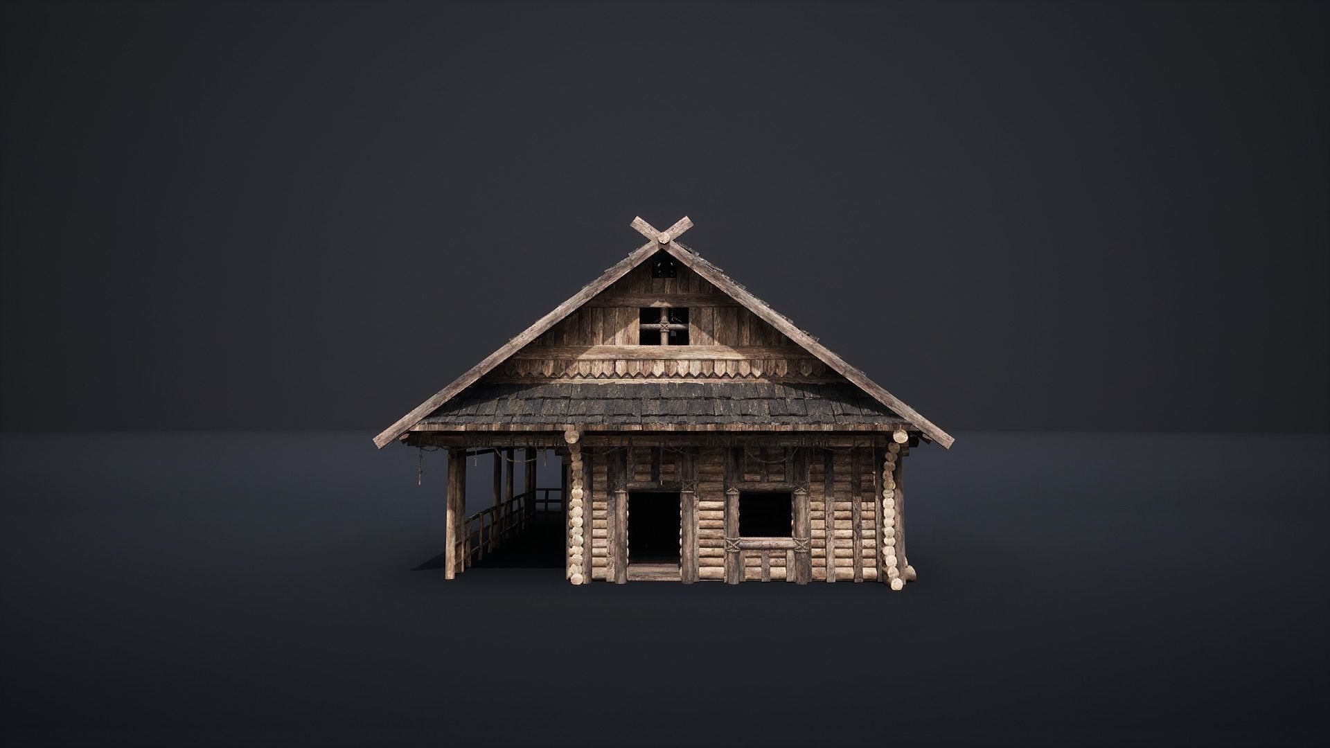 3D model MEDIEVAL SLAVIC HOUSE COTTAGE CABIN HUT VILLAGE HUNTER AAA VR ...