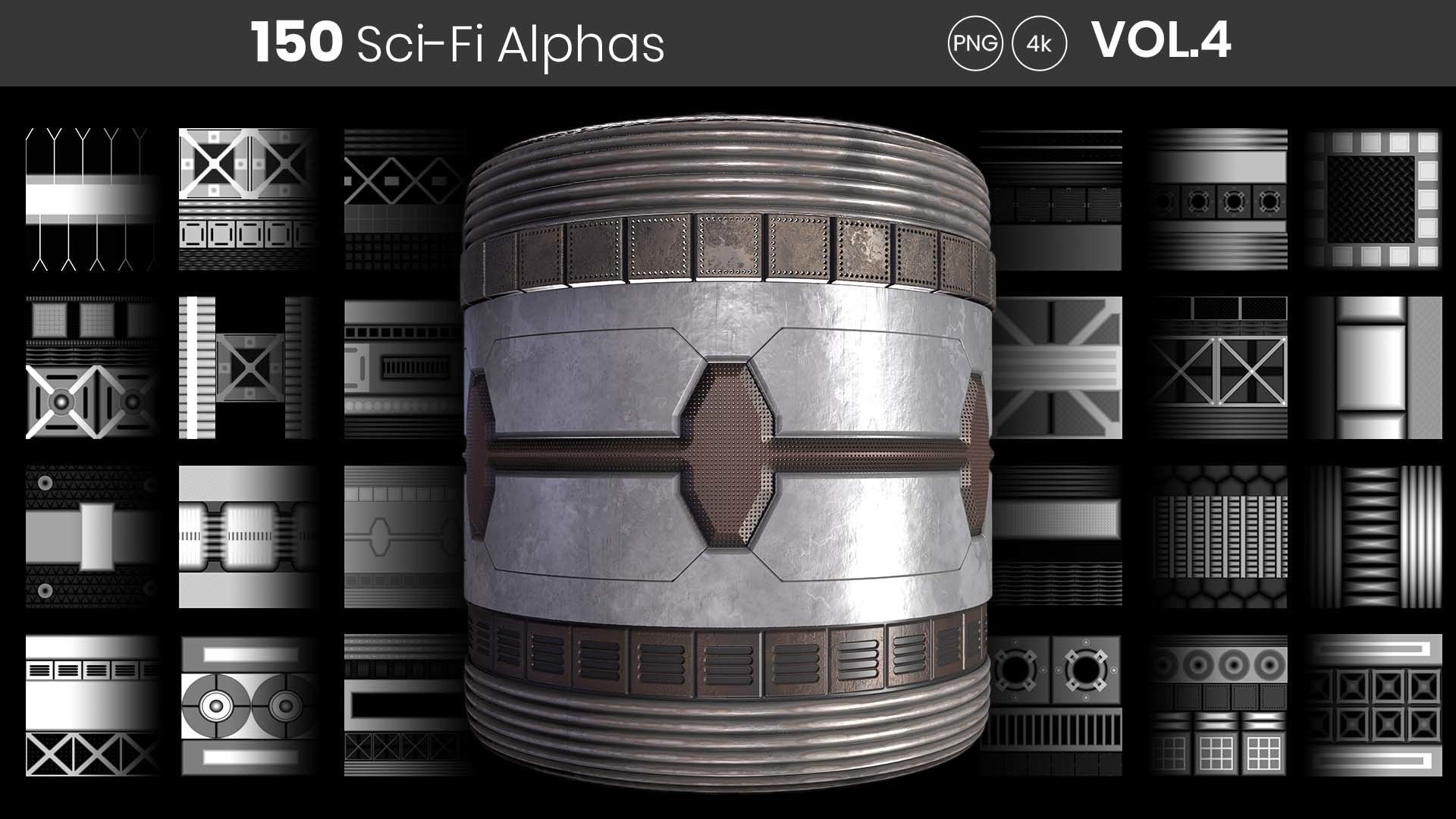 150 Seamless Sci-Fi Alphas Texture | CGTrader