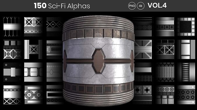 150 Seamless Sci-Fi Alphas Texture | CGTrader