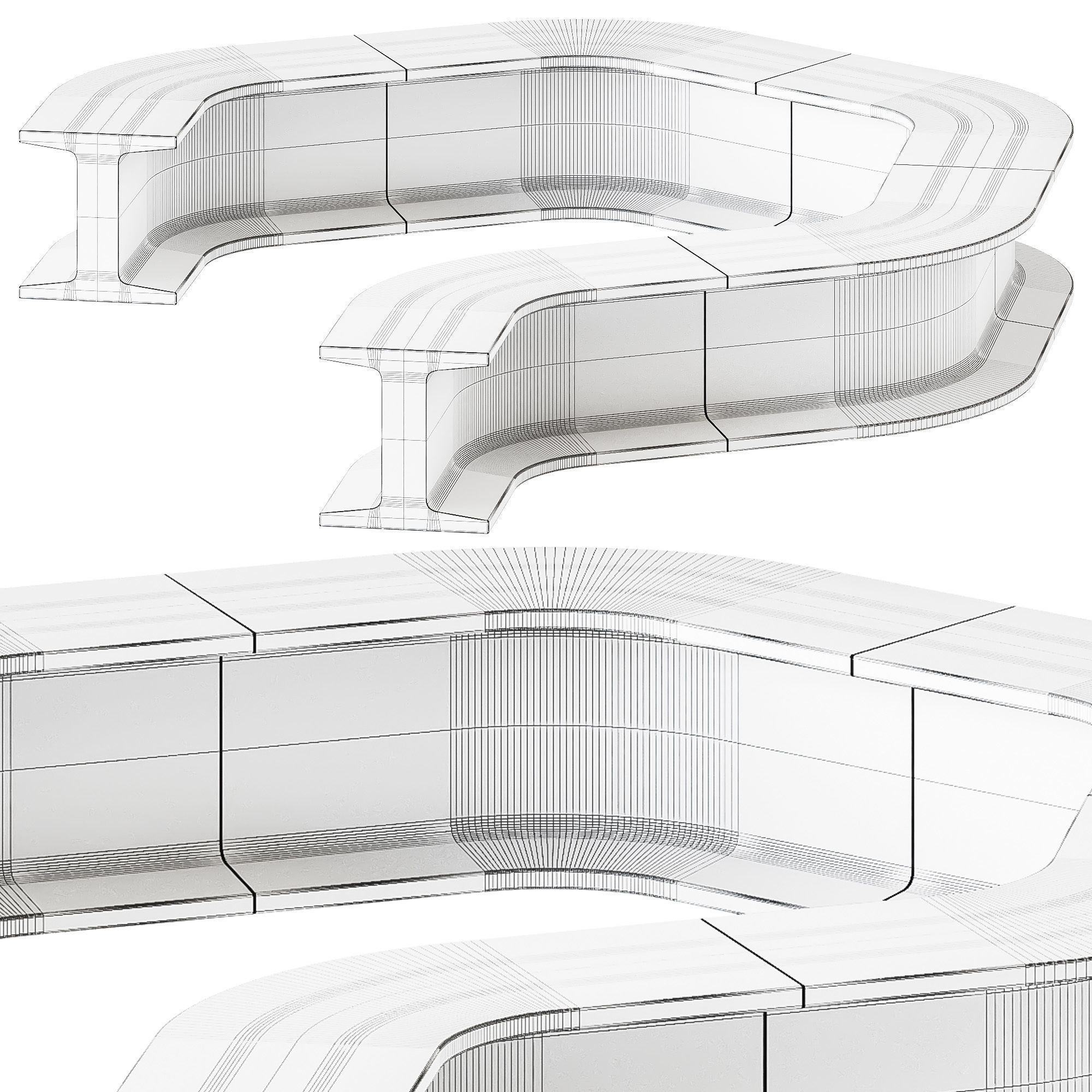 IRON bench by SLIDE 3D model | CGTrader