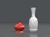 3D model WHITE RED MARBLE VASE VR / AR / low-poly | CGTrader