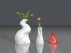 3D model WHITE RED MARBLE VASE VR / AR / low-poly | CGTrader