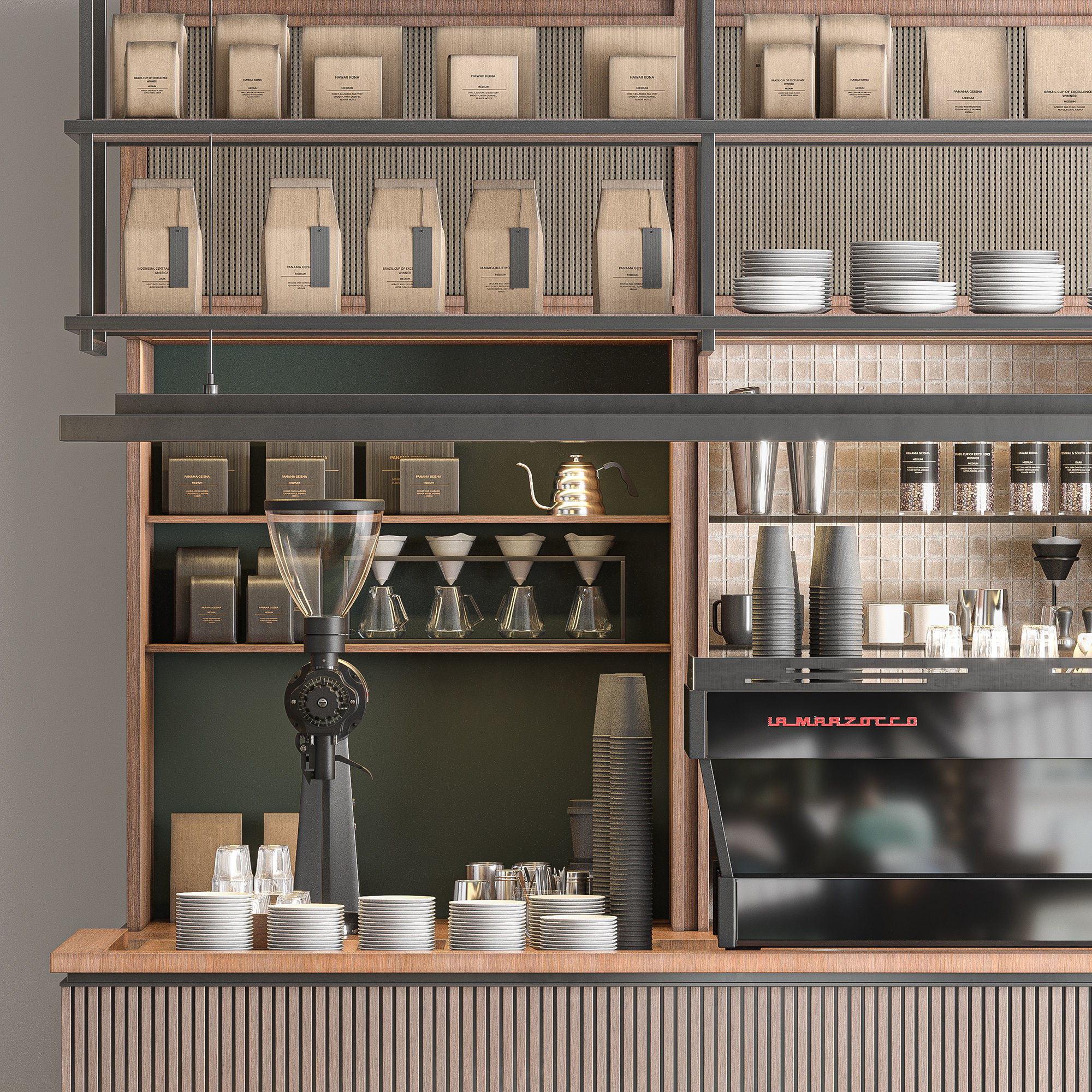 Wooden Cafe 3D model | CGTrader