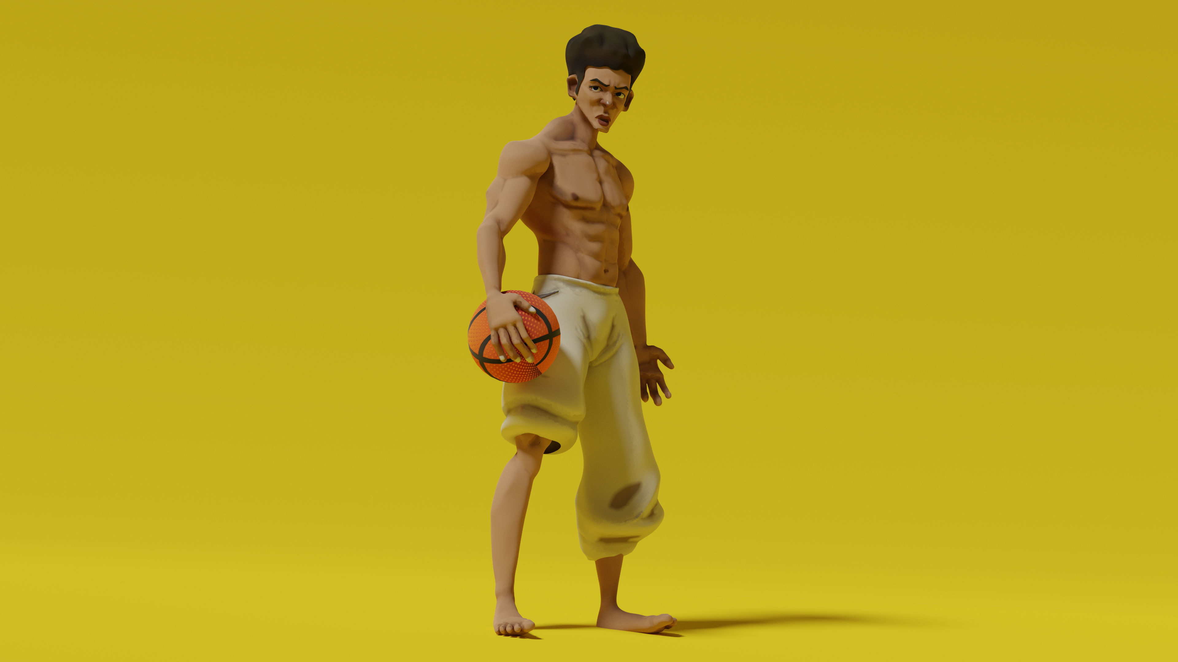 3D model Basketball Kid Rigged Low Poly 3d Model VR / AR / low-poly ...