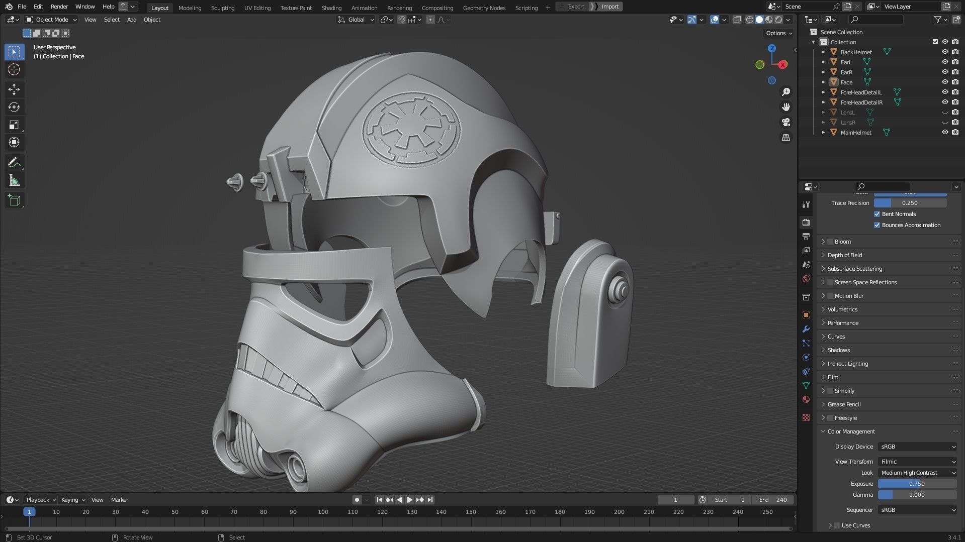 Star Wars Tie Pilot Helmet for Cosplay 3D model 3D printable | CGTrader