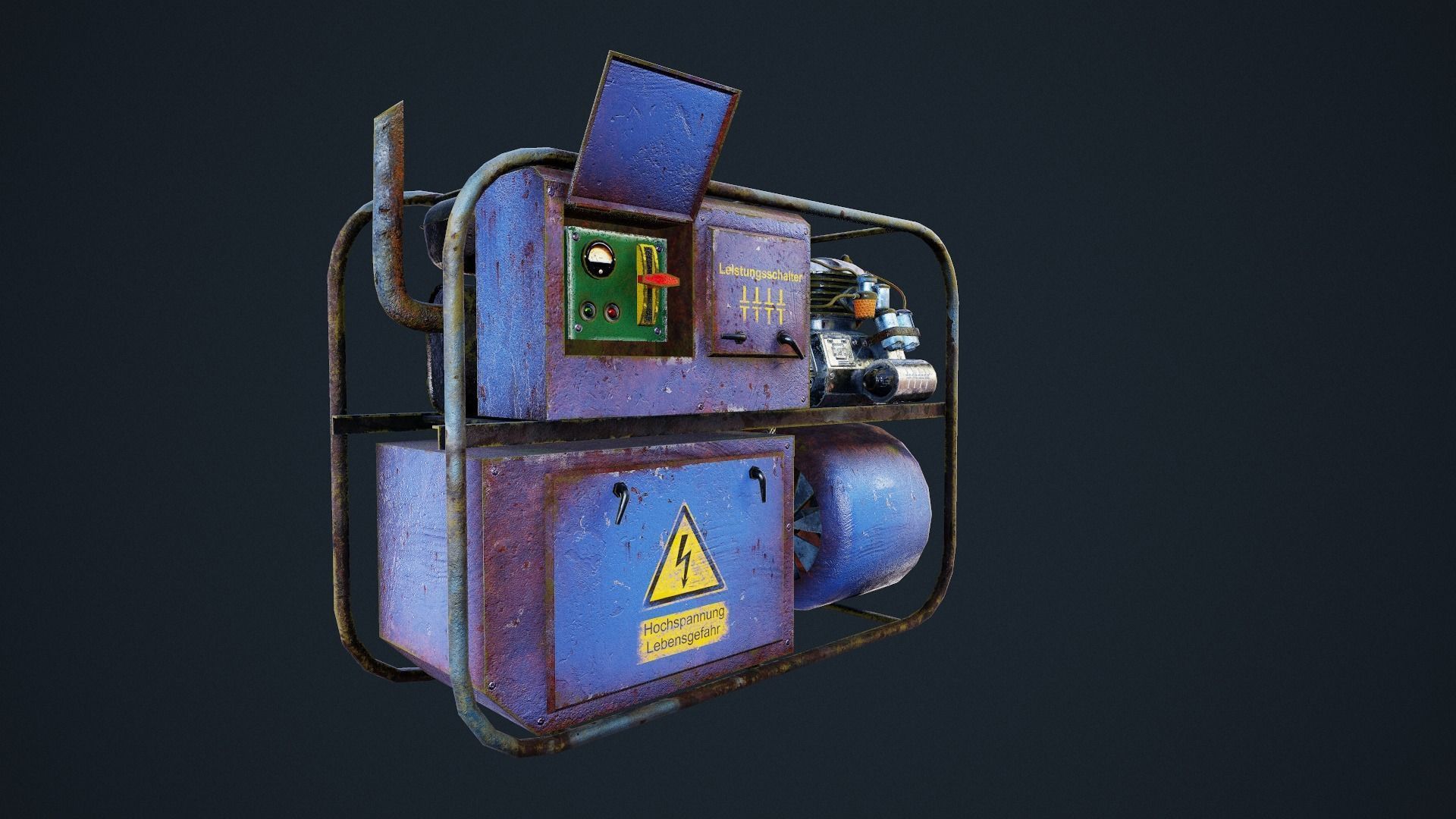 3D model Old german gas generator VR / AR / low-poly | CGTrader