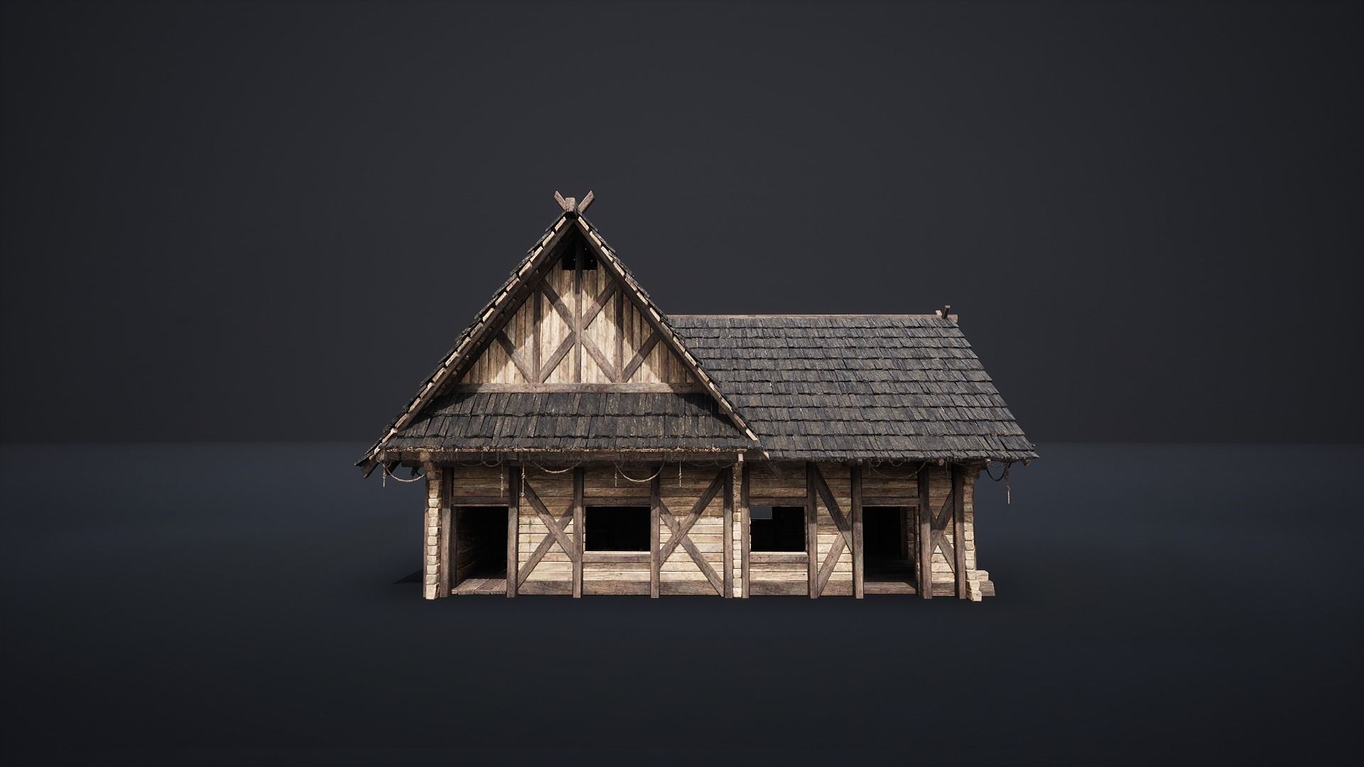 3D model MEDIEVAL SLAVIC HOUSE CABIN COTTAGE HUT VILLAGE FARM AAA ...