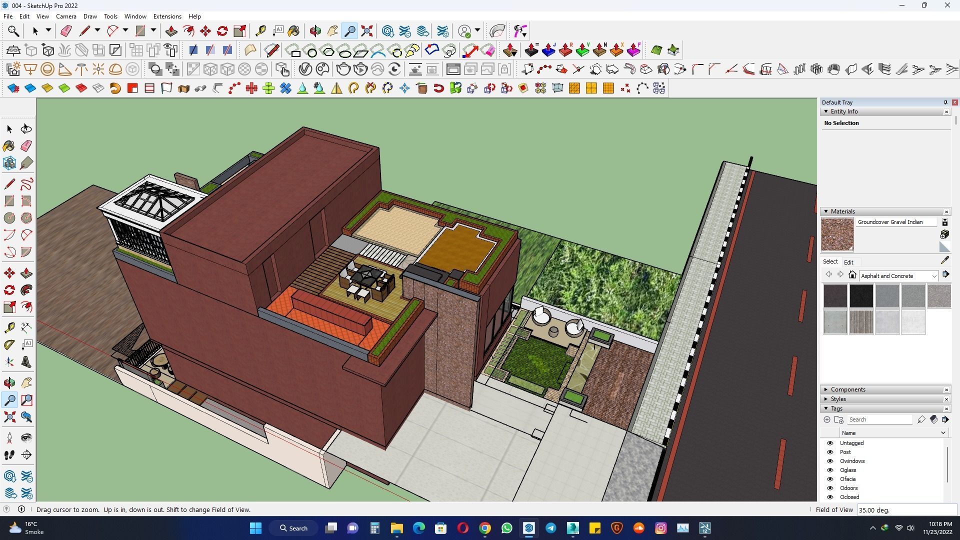 Roof top landscape design with conservatory 3d model 3D model | CGTrader