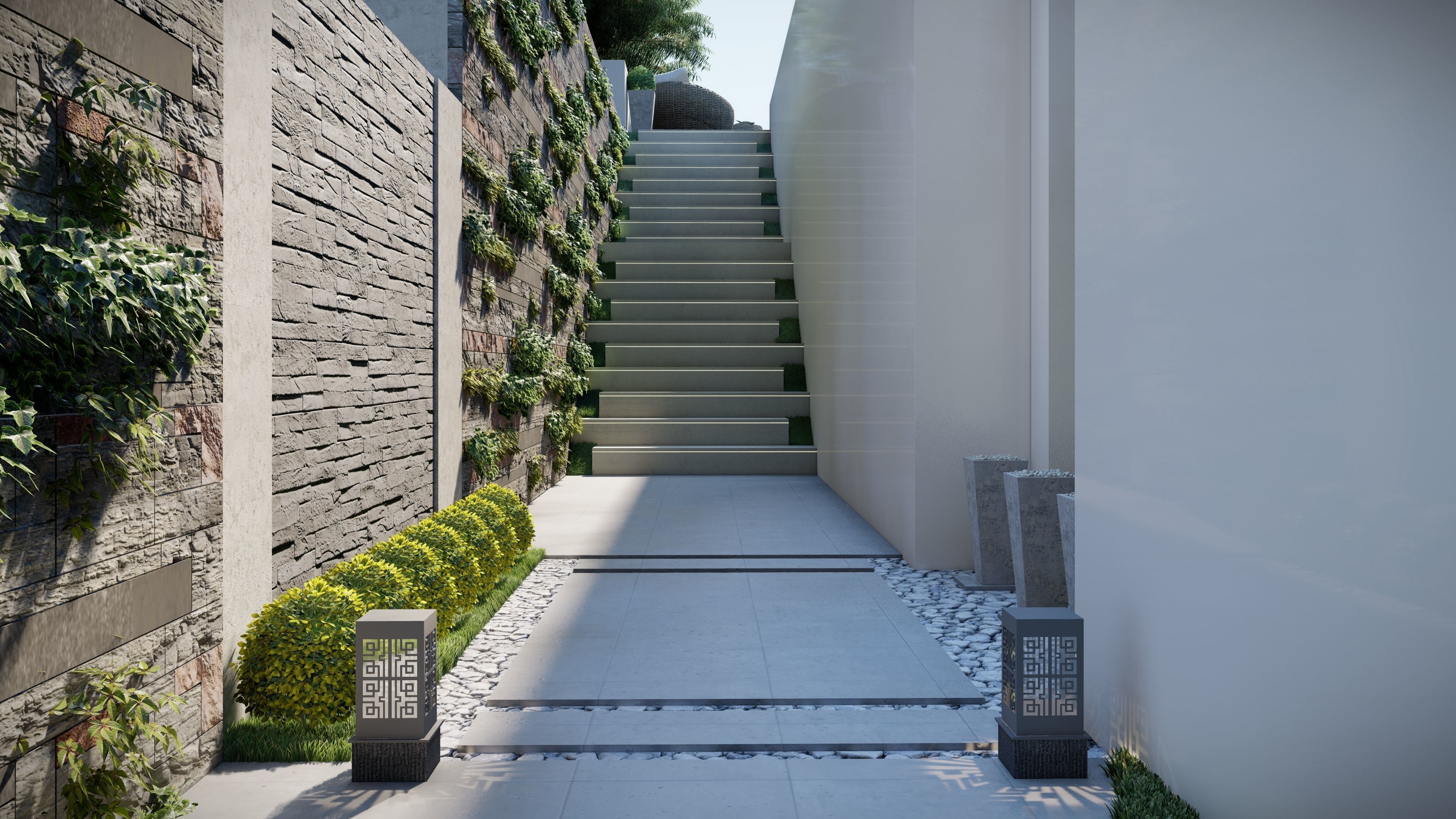 Roof top landscape design with conservatory 3d model 3D model | CGTrader