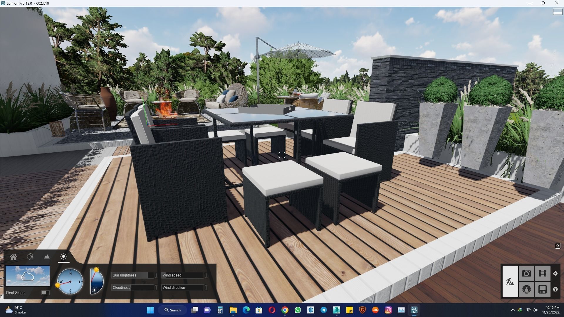 Roof top landscape design with conservatory 3d model 3D model | CGTrader