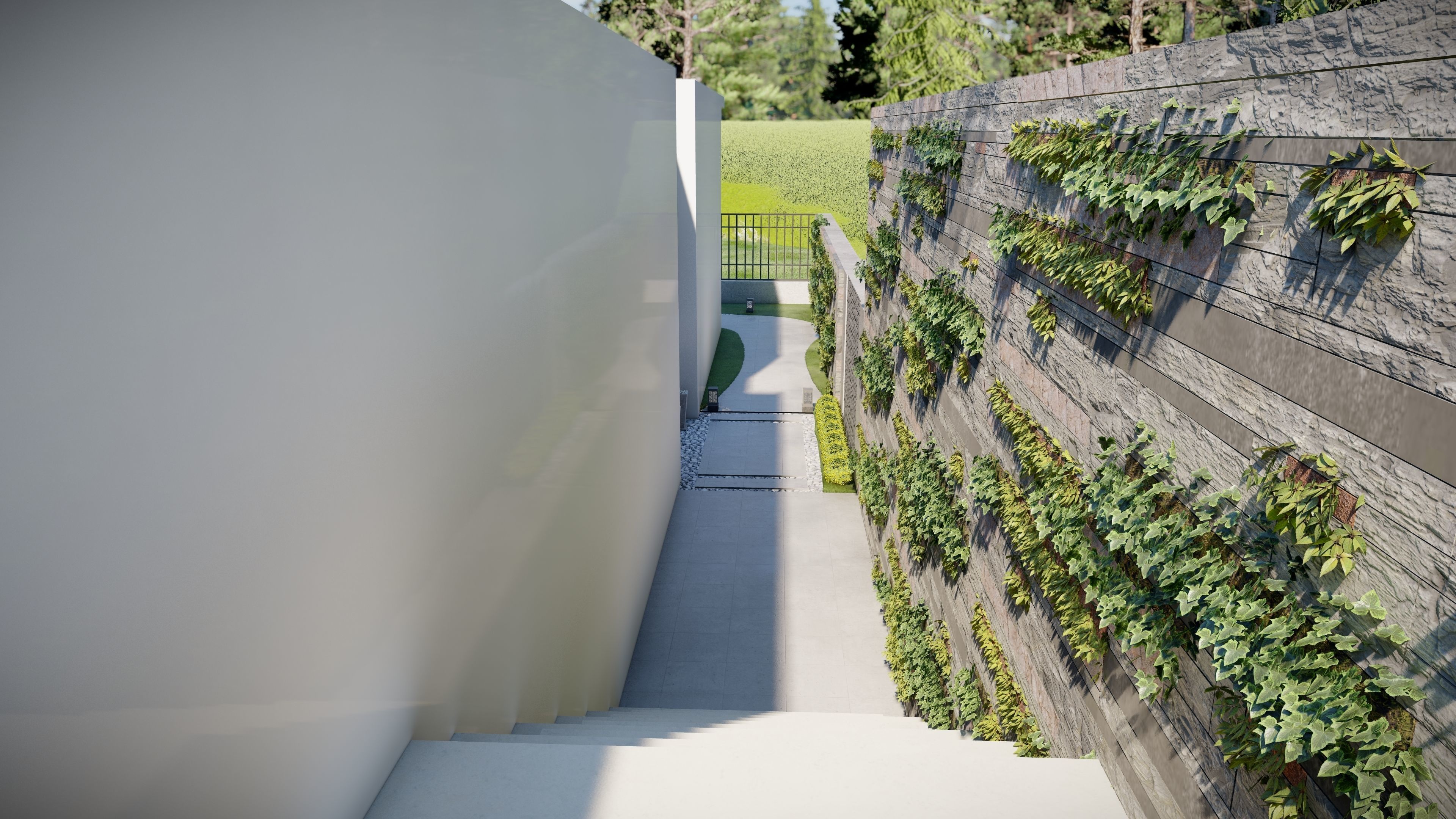 Roof top landscape design with conservatory 3d model 3D model | CGTrader