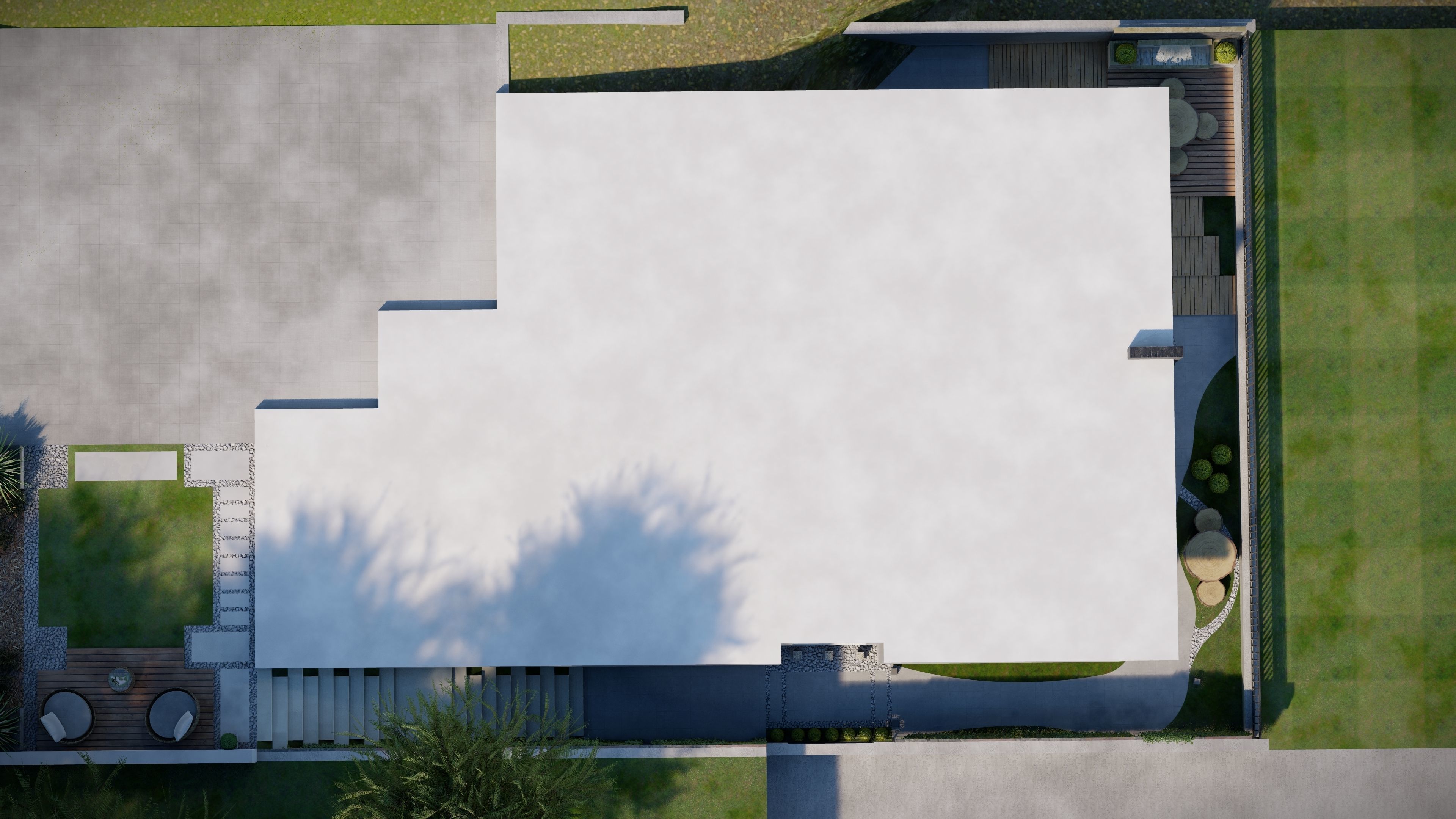 Roof top landscape design with conservatory 3d model 3D model | CGTrader