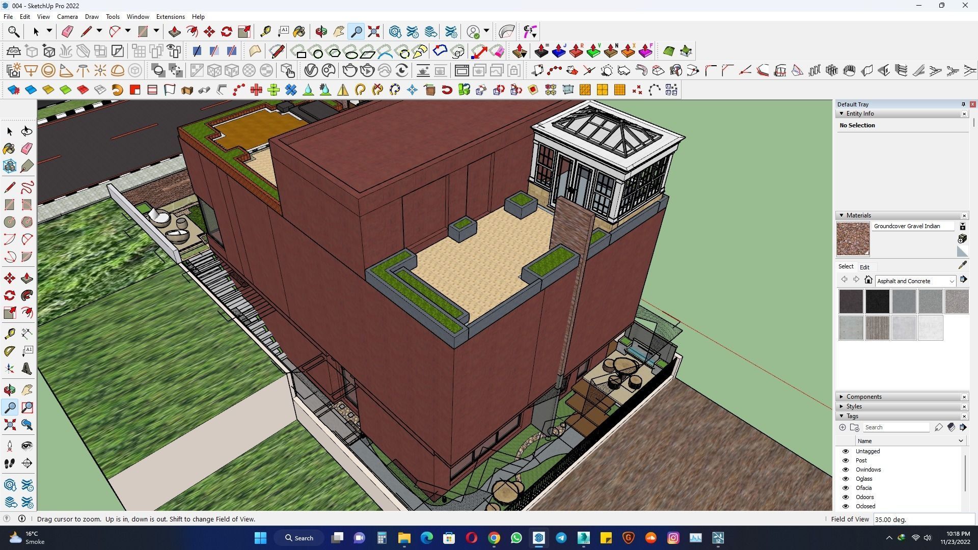 Roof top landscape design with conservatory 3d model 3D model | CGTrader