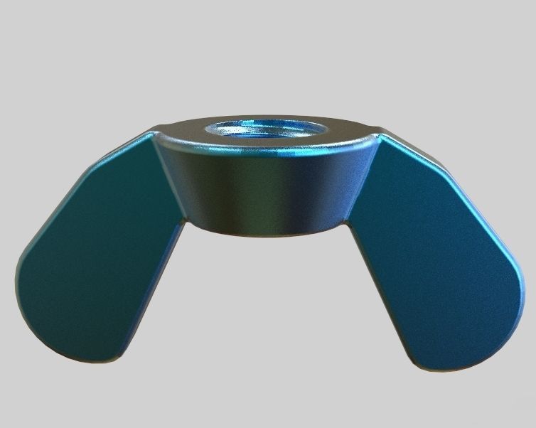 M4 Wing Nuts 3D model 3D printable | CGTrader