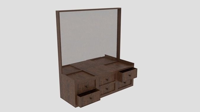 dressing table with realistic texture in blender 3D model | CGTrader