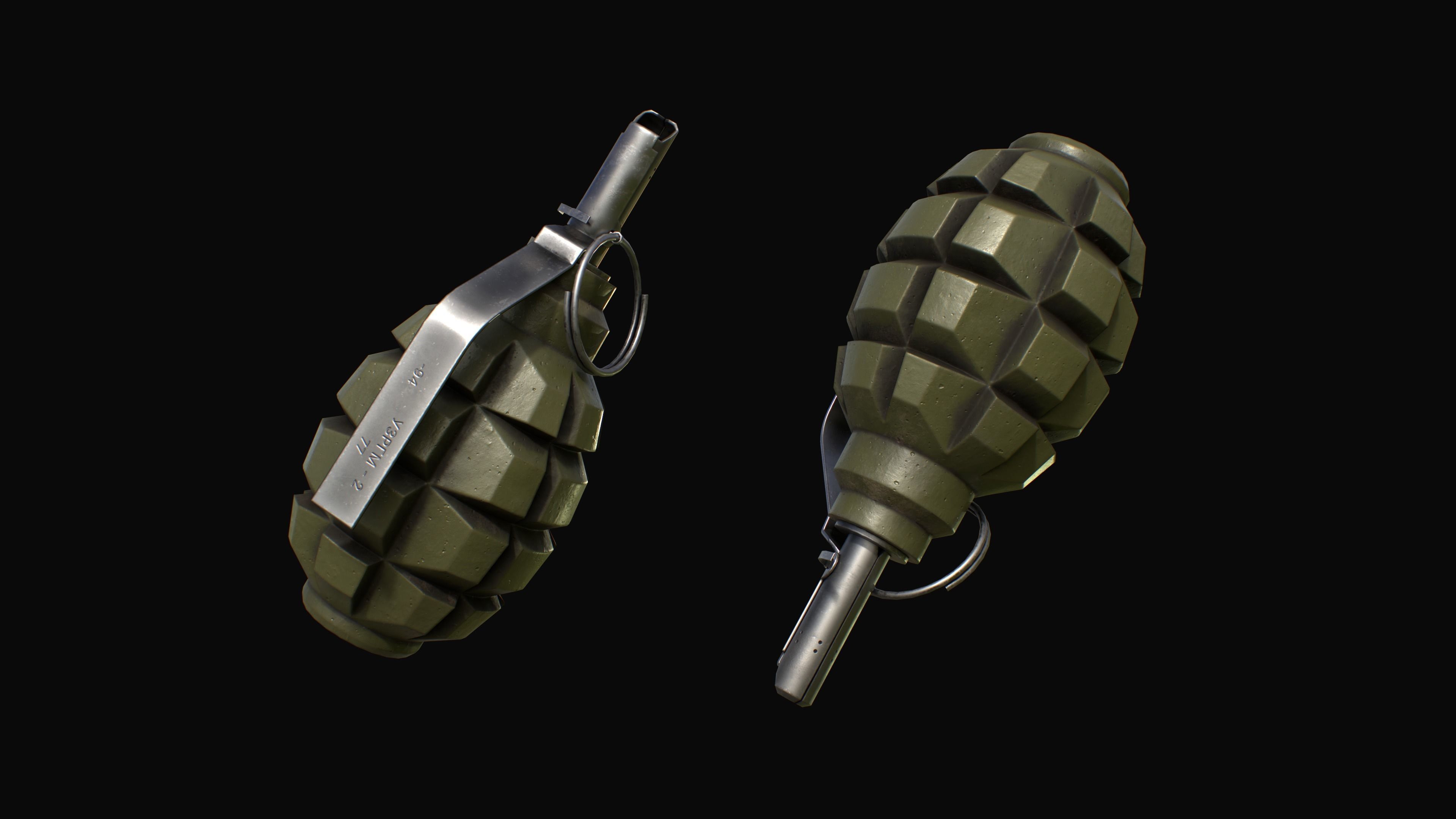 3D model Soviet grenade F-1 limonka VR / AR / low-poly | CGTrader