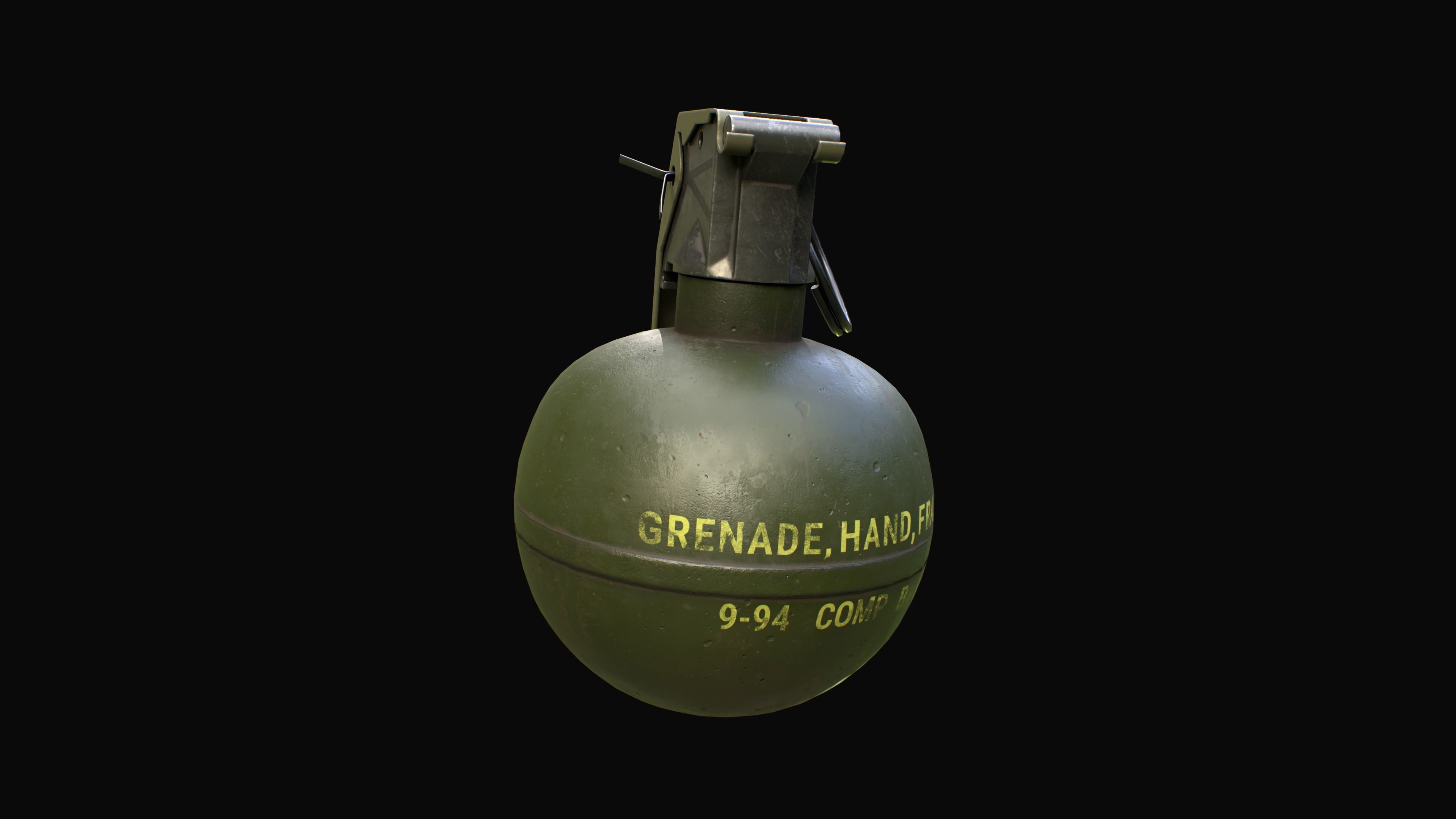 3D model M67 fragmentation grenade VR / AR / low-poly | CGTrader
