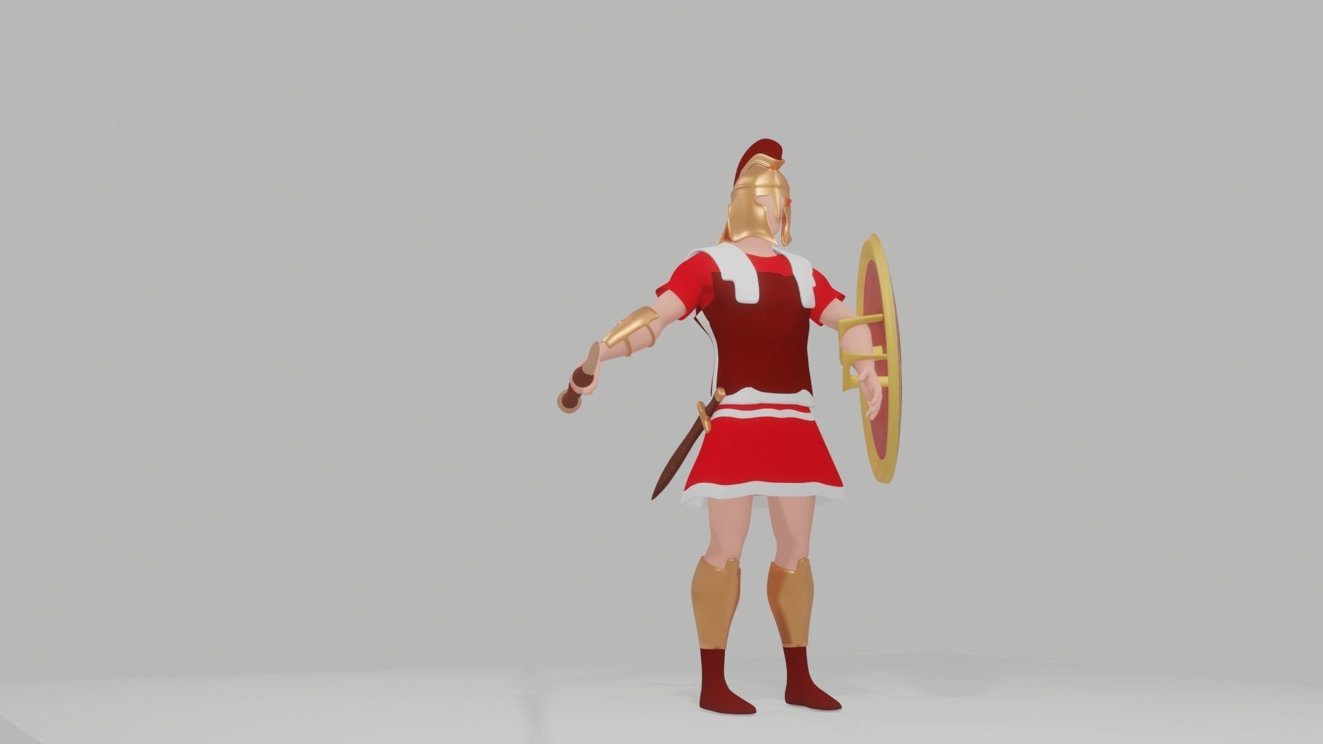 3D model Greek Hoplite Rigged Animated VR / AR / low-poly | CGTrader