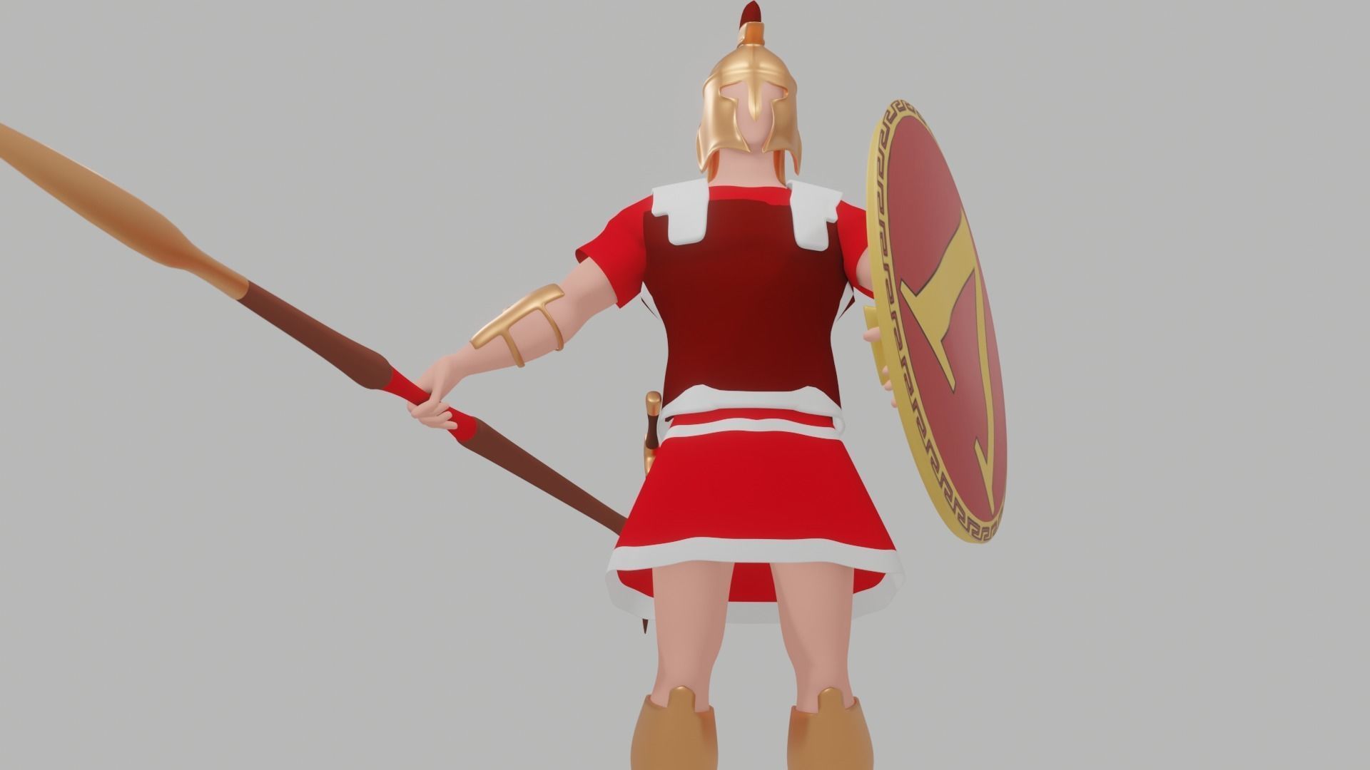 3D model Greek Hoplite Rigged Animated VR / AR / low-poly | CGTrader