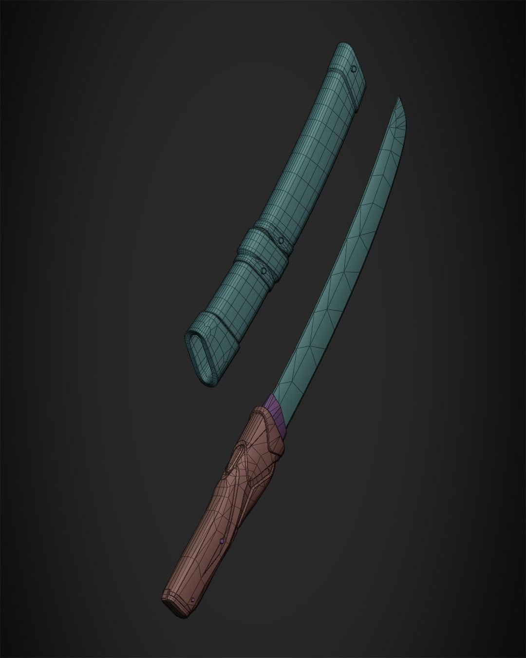 Overwatch 2 Genji Tanto 3D print model 3D model 3D printable | CGTrader
