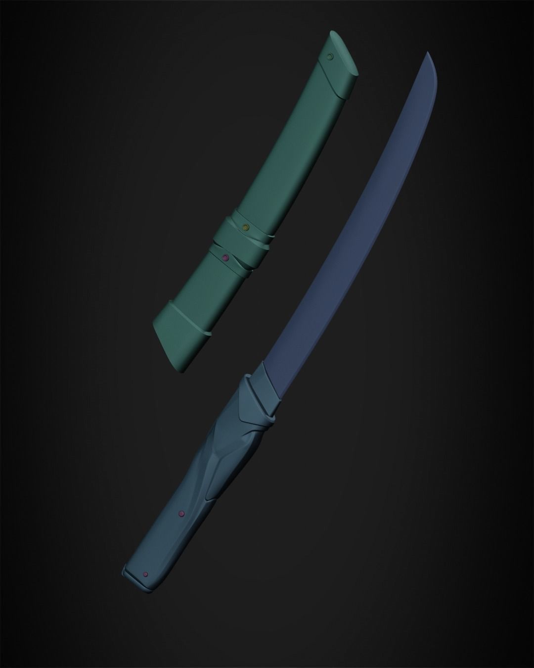 Overwatch 2 Genji Tanto 3D print model 3D model 3D printable | CGTrader