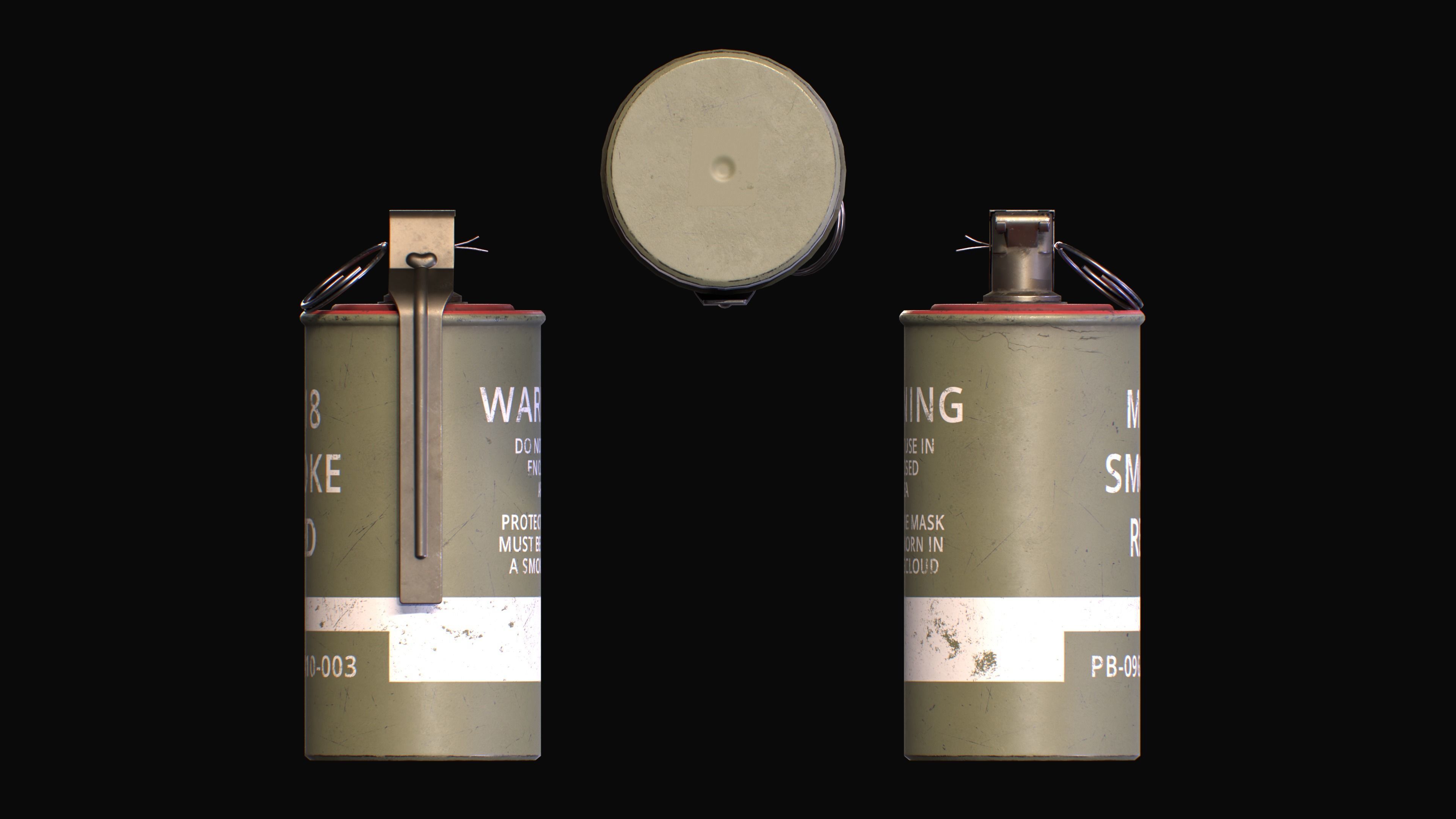 3D model M18 Colored Smoke Grenade VR / AR / low-poly | CGTrader