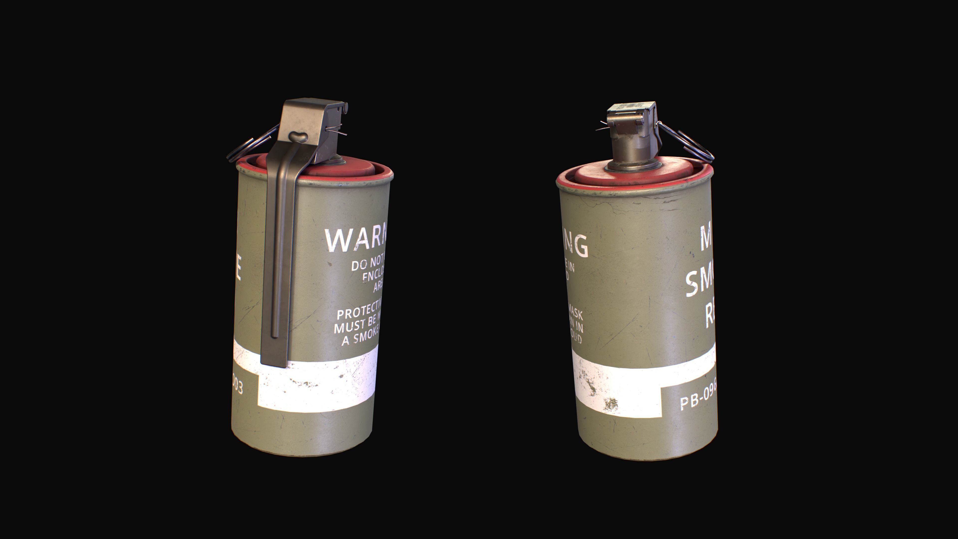 3D model M18 Colored Smoke Grenade VR / AR / low-poly | CGTrader