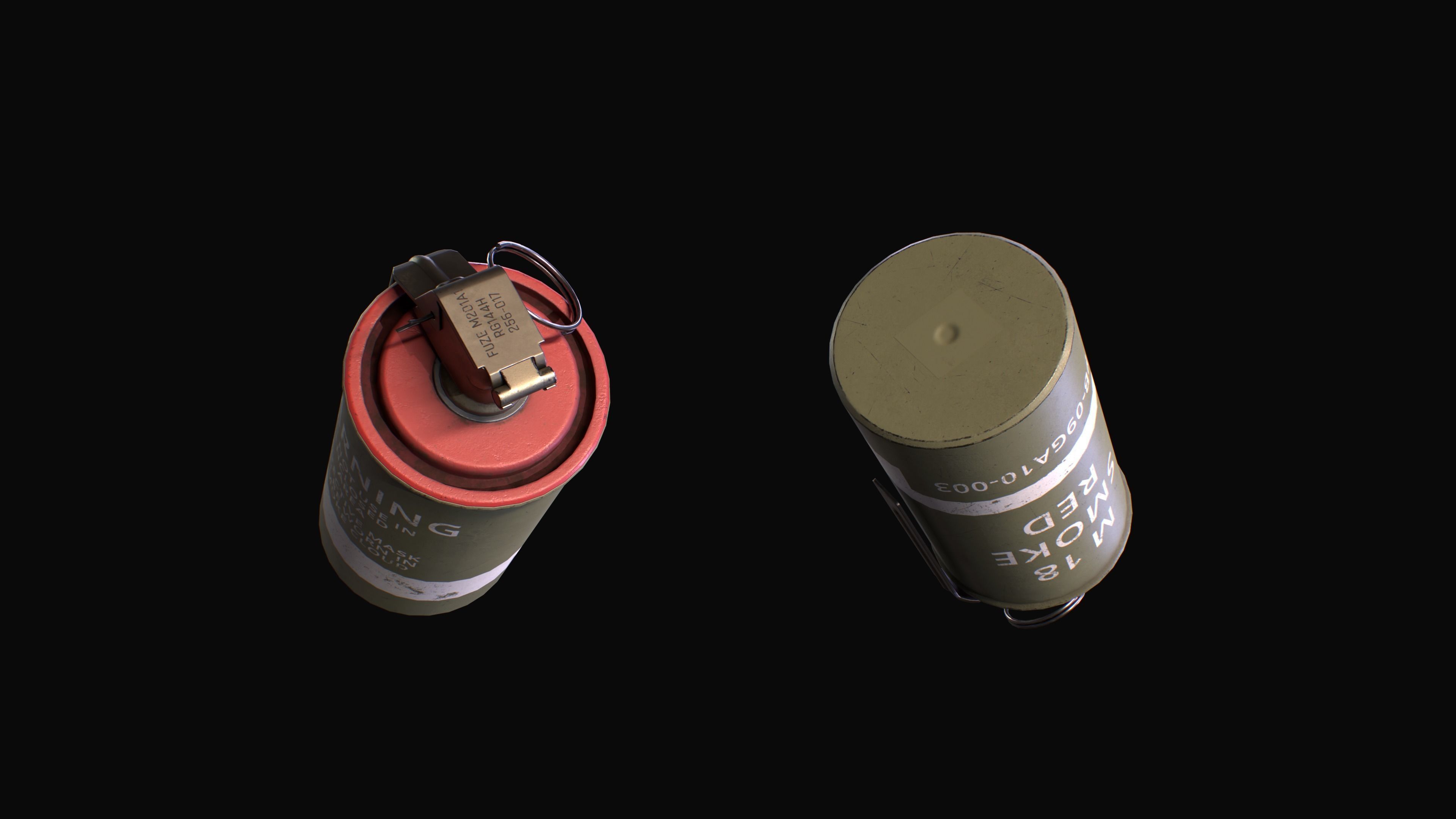 3D model M18 Colored Smoke Grenade VR / AR / low-poly | CGTrader
