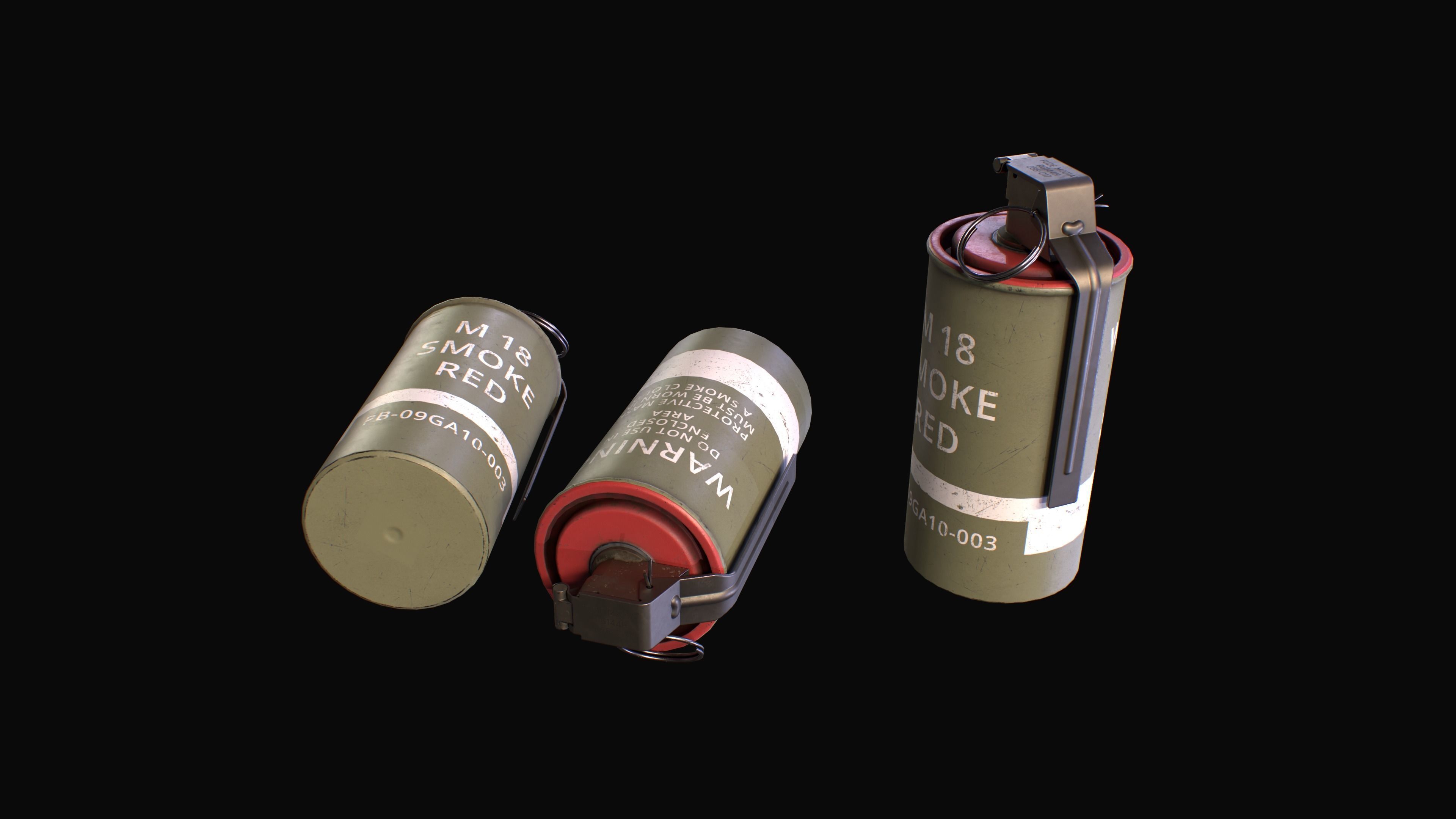 3D model M18 Colored Smoke Grenade VR / AR / low-poly | CGTrader