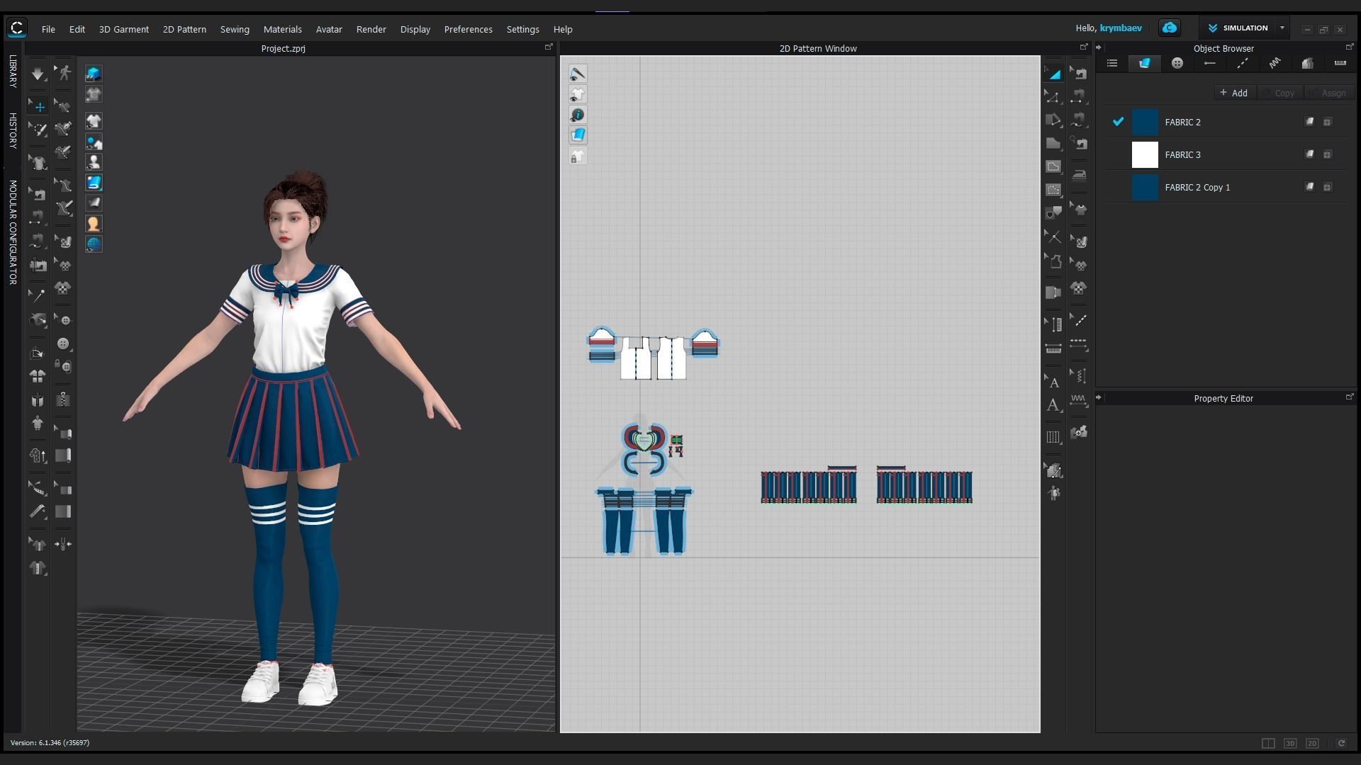 Female school uniform Marvelous Designer project 3D model | CGTrader