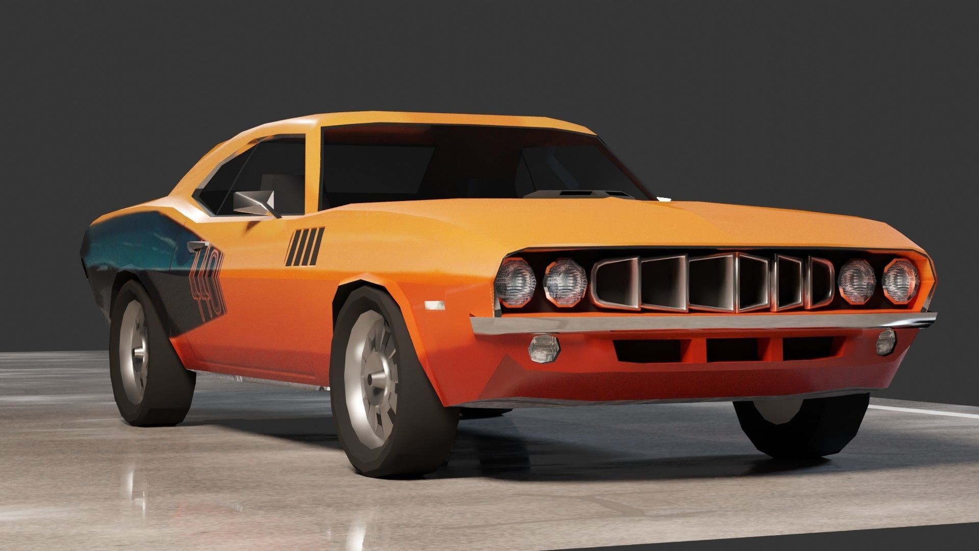 3D model Plymouth Barracuda 1971 VR / AR / low-poly | CGTrader