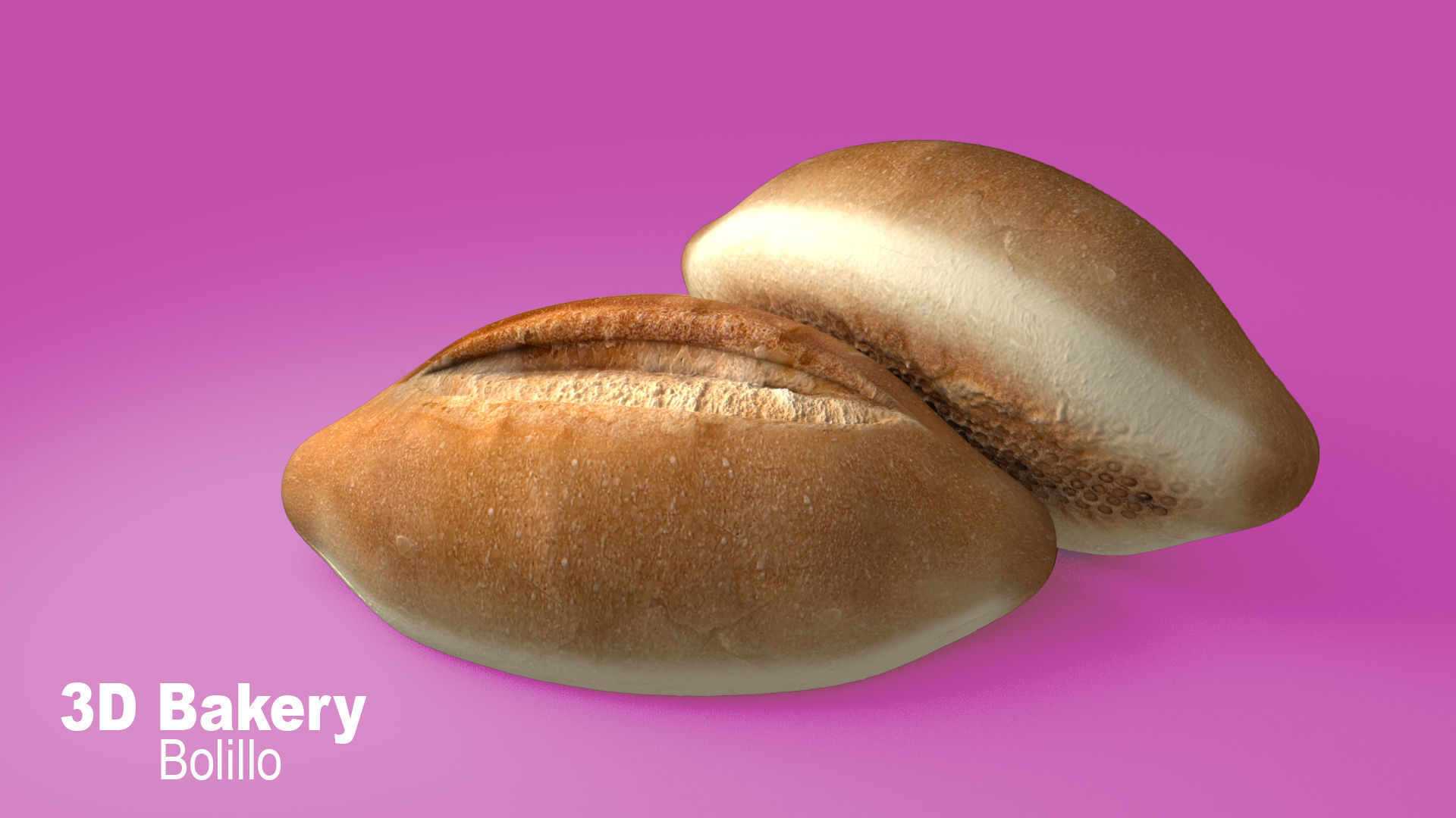 Bolillo bakery buns 3D model | CGTrader