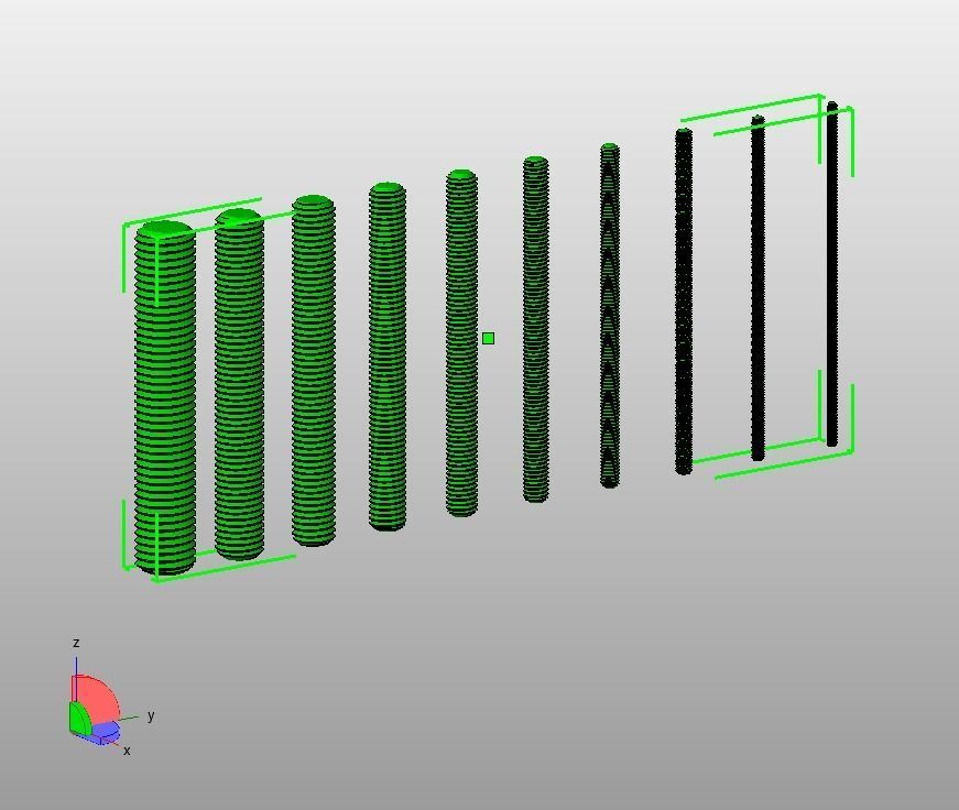 M3 to M20 x 120mm Threaded Bars 3D model 3D printable | CGTrader